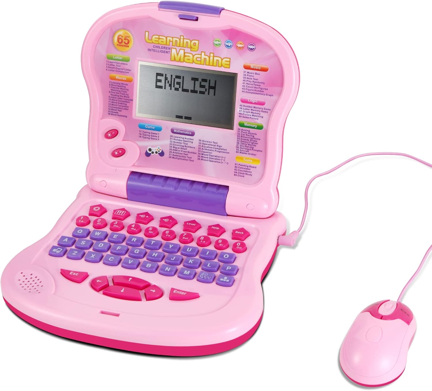 Amazon.com: LESHITIAN Kids Laptop, 65 Learning Activities, Educational ...