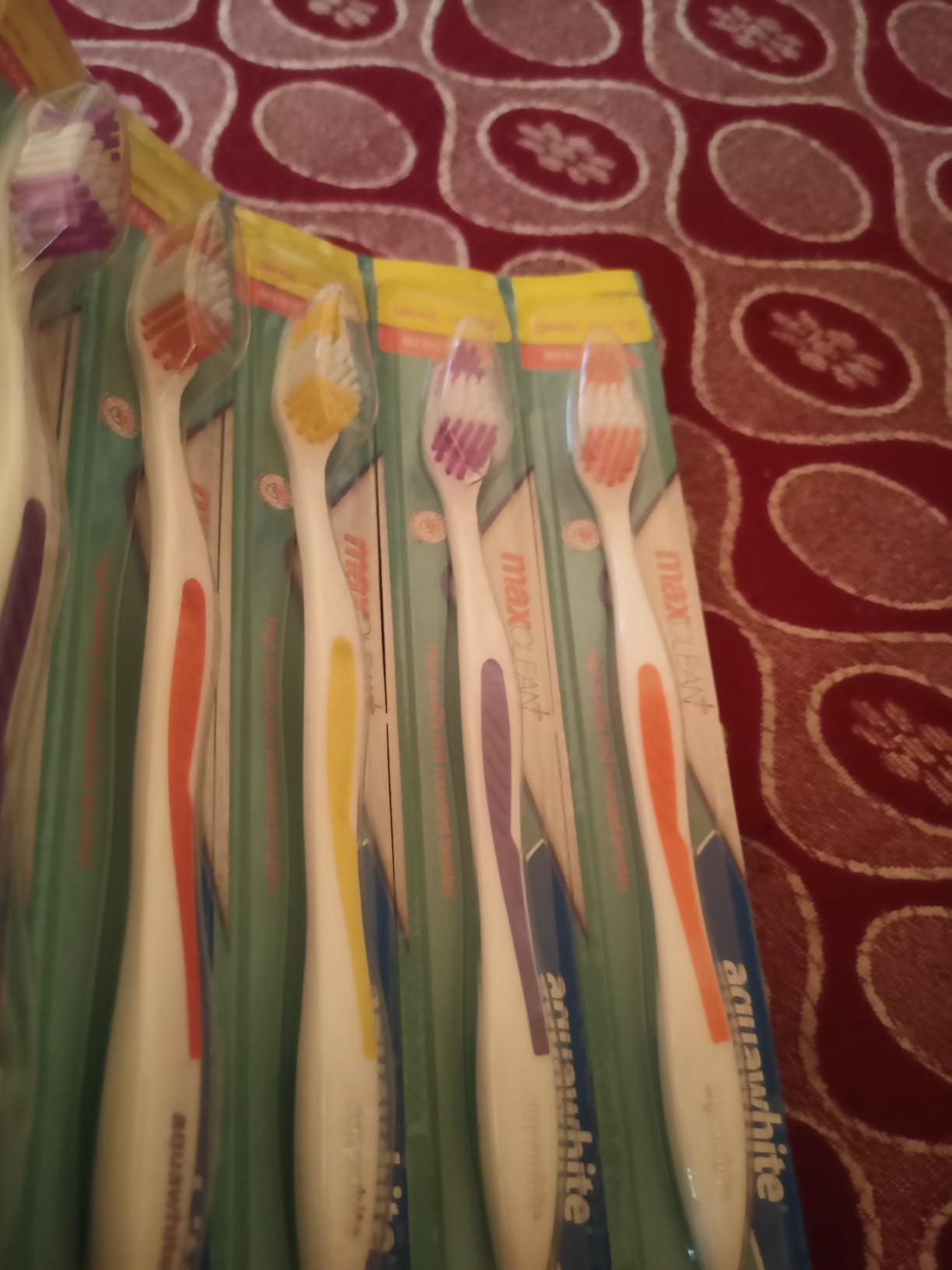 Buy aquawhite® Max Clean Toothbrush with Medium Bristles Pack of 12 ...
