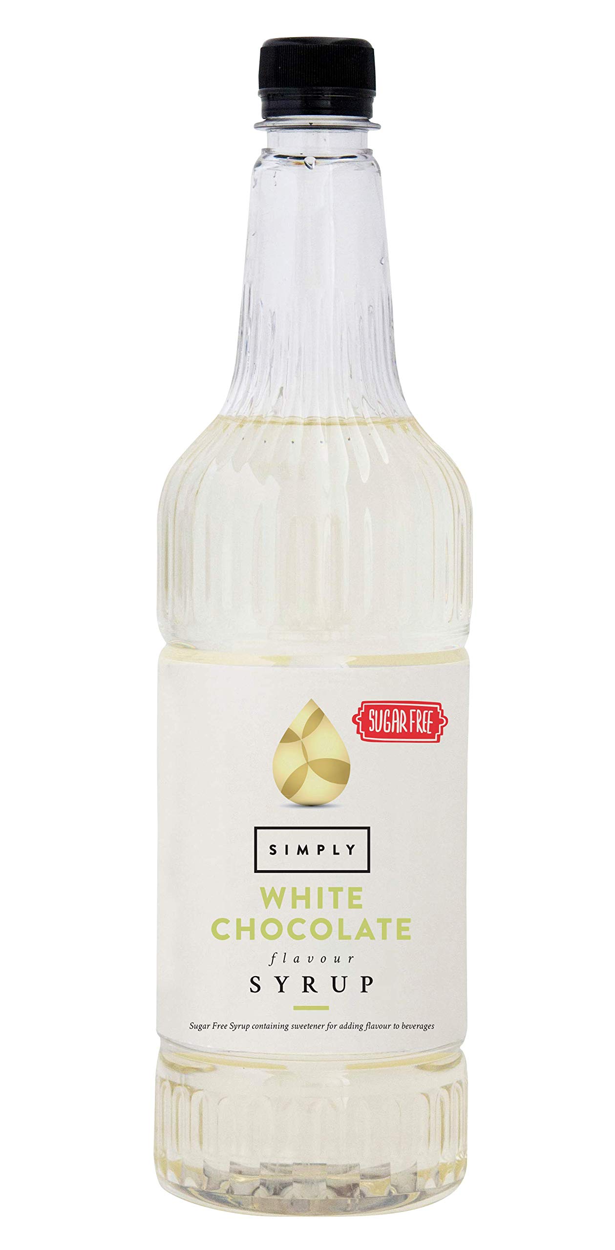Simply Sugar Free White Chocolate Syrup, Low Calorie, Vegan & Nut Free ...