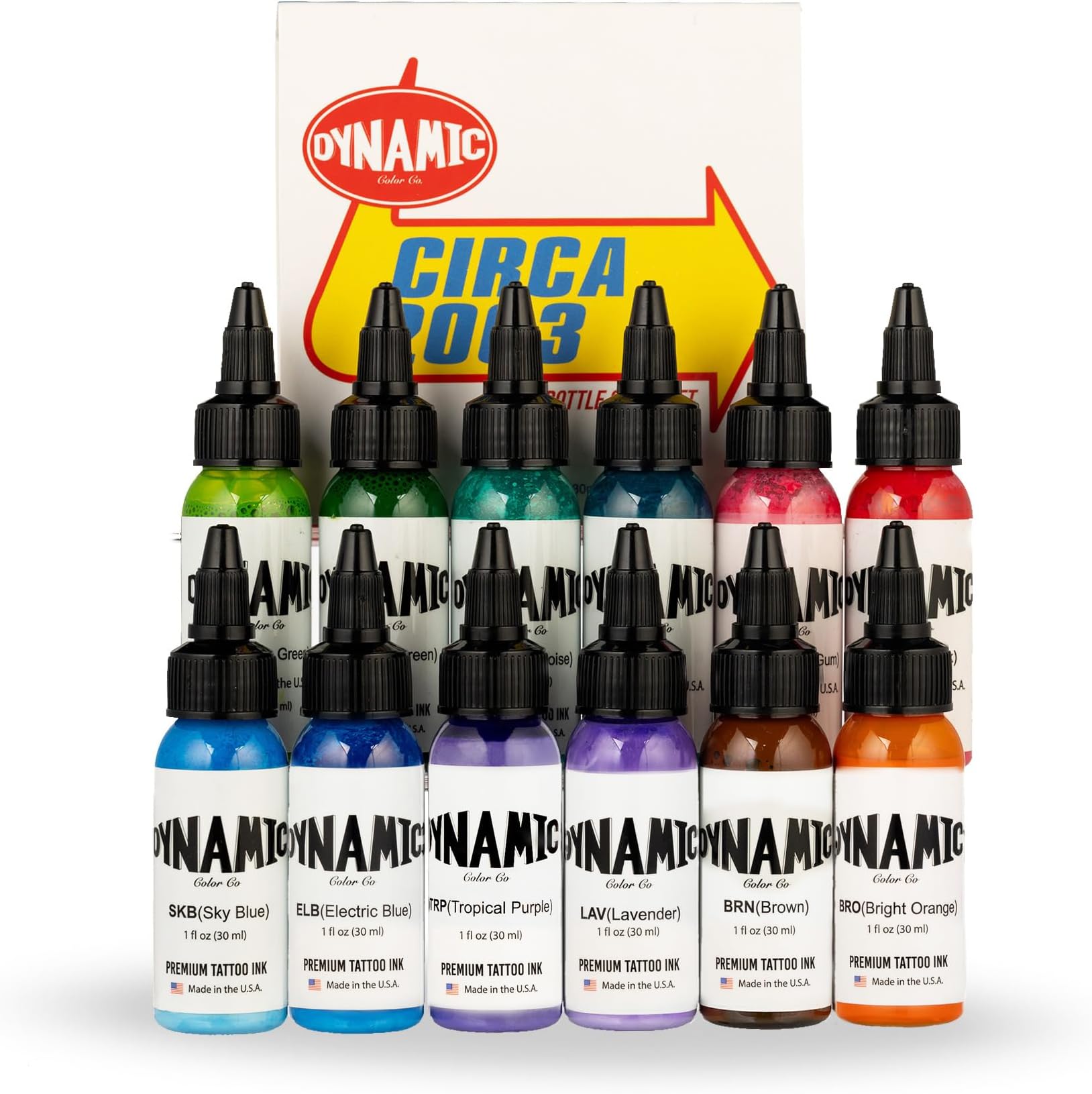 Amazon.com: INTENZE Color Tattoo Ink Sets 1 oz (19 Color Tattoo Ink Set ...