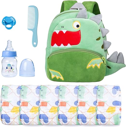 Amazon.com: 10 Pcs Reborn Baby Doll Diaper Bag Care and Feeding Set ...
