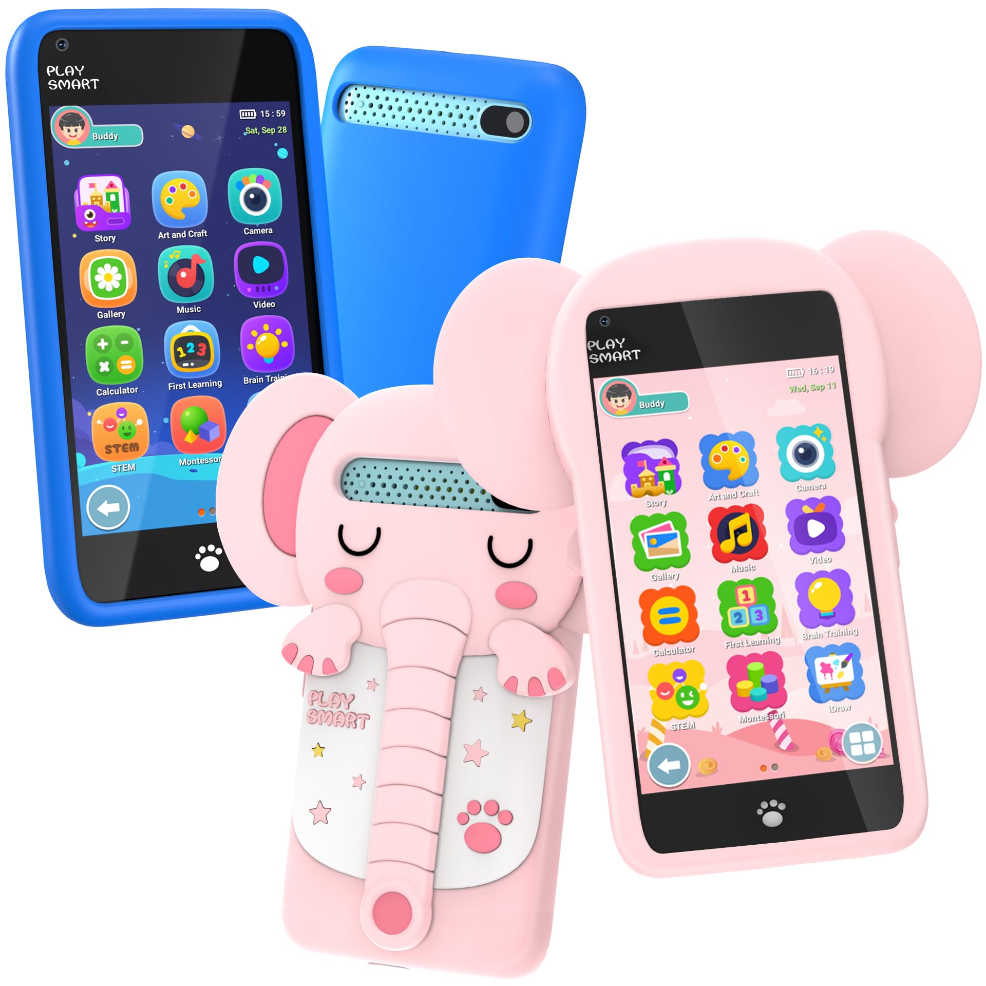 Amazon.com: MOMILLA Kids Toys Smart Phone, 3.97" Touchscreen Kids Phone ...