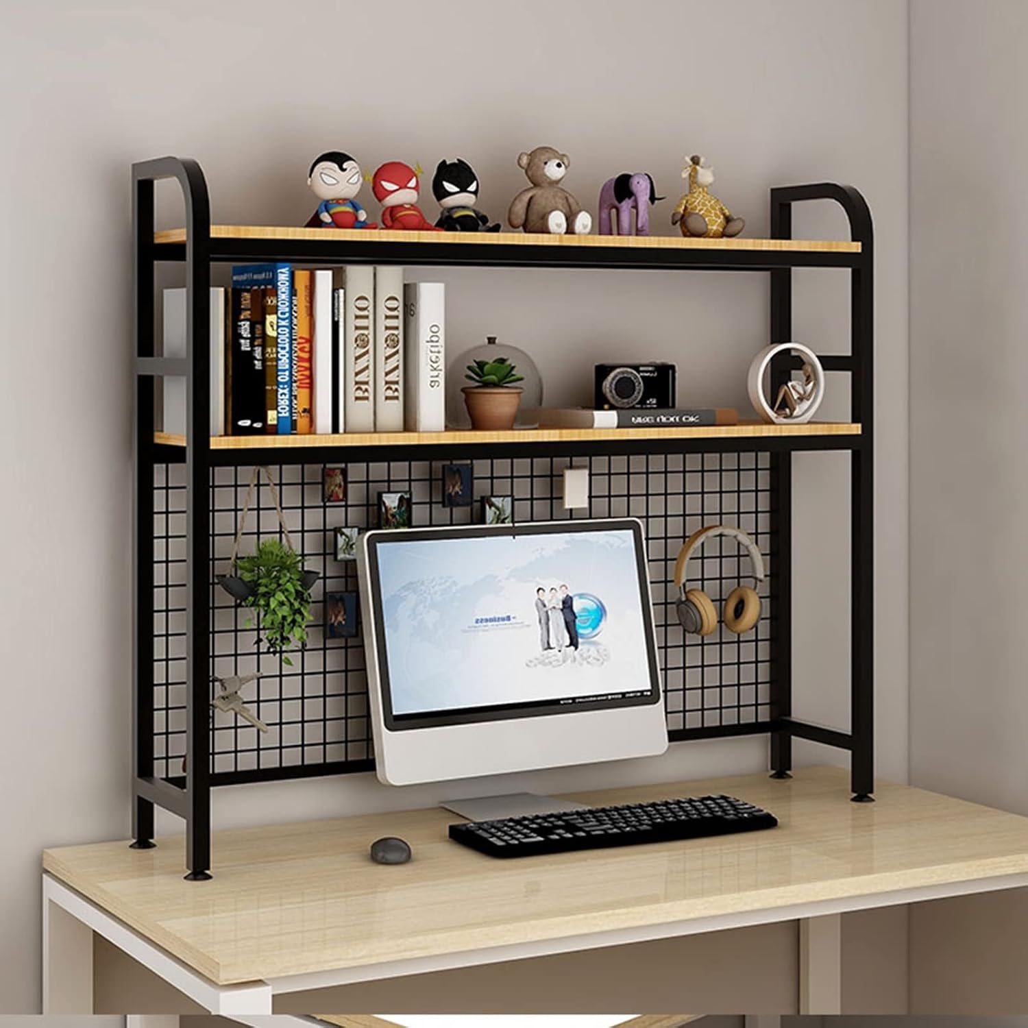 Amazon.com: EXCEI 2-Tier Adjustable Display Shelf Rack Organizer ...
