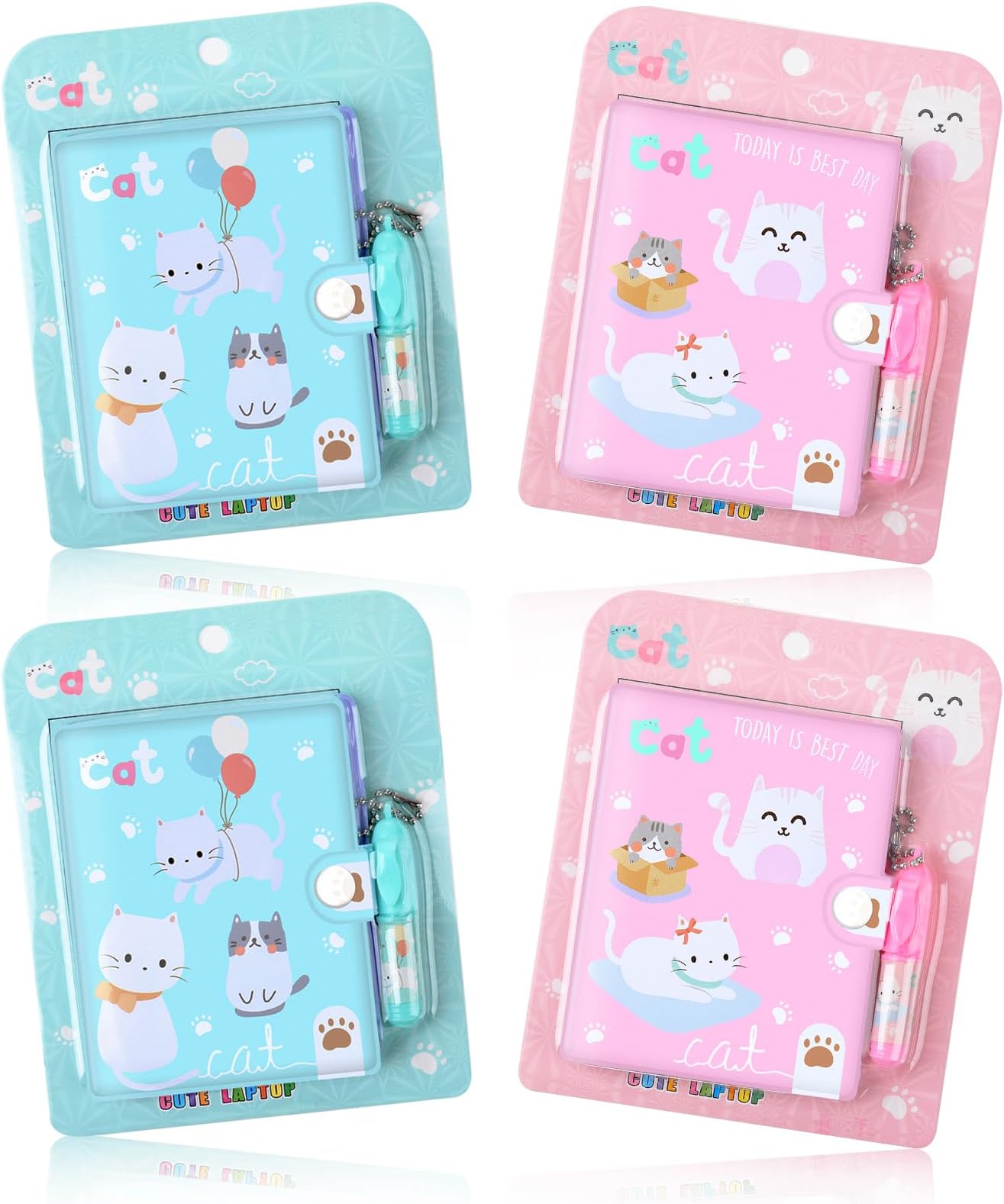 Amazon.com : JieyueJewelry 4 Pcs Small Notebook with Pen, Cute ...