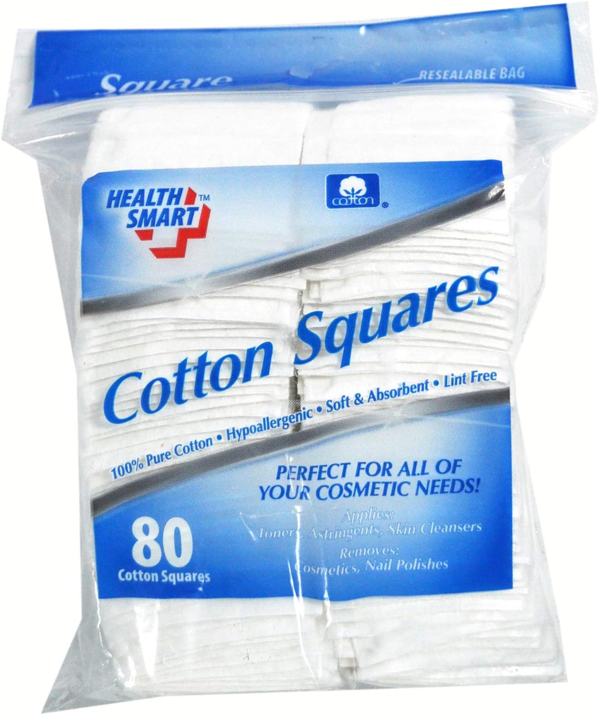 Amazon.com: Health Smart Square Cotton Pads 80 Ct : Beauty & Personal Care