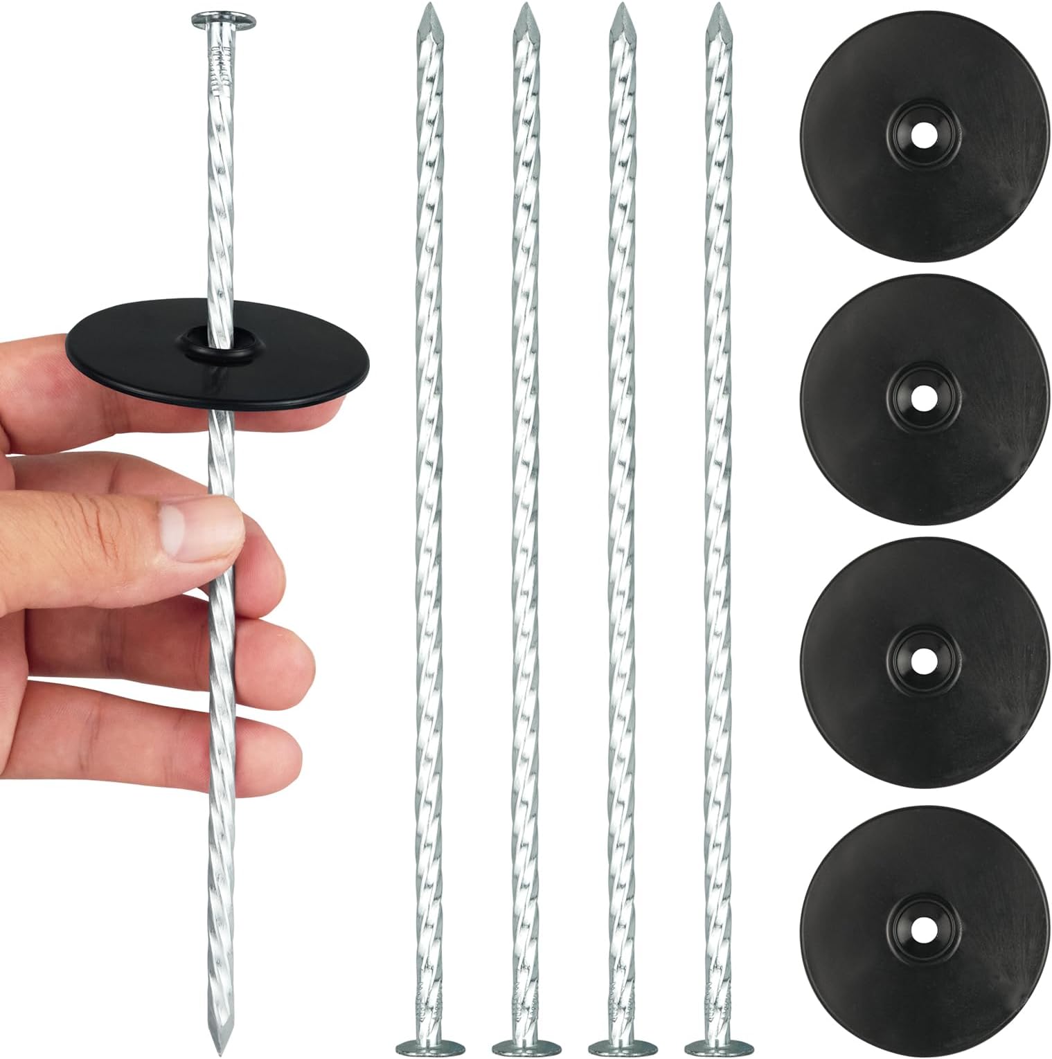 Amazon.com : EISENSP 8 Inch Heavy Duty Landscape Stakes with Gasket ...