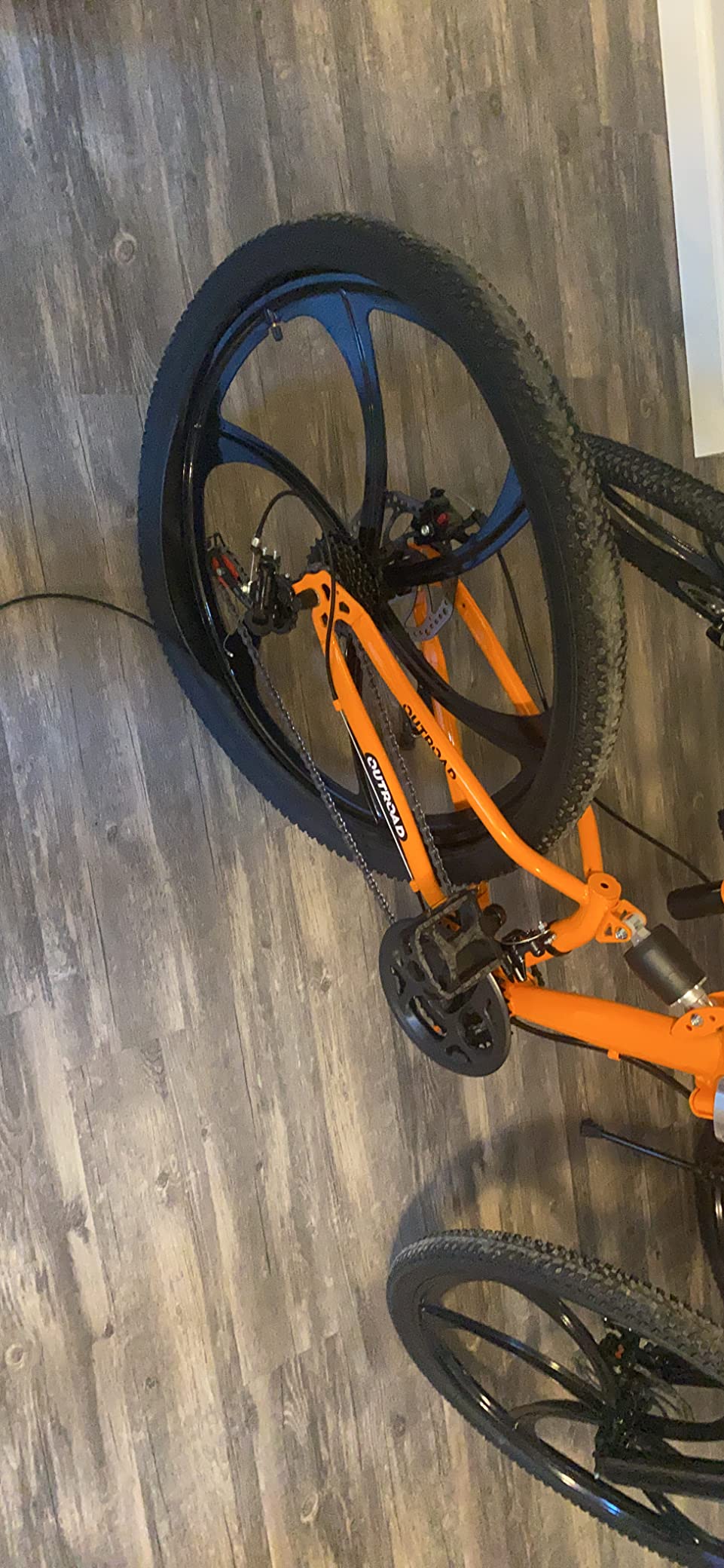 $40/mo - Finance Outroad 26 Inch Folding Mountain Bike, 21 Speed Full ...