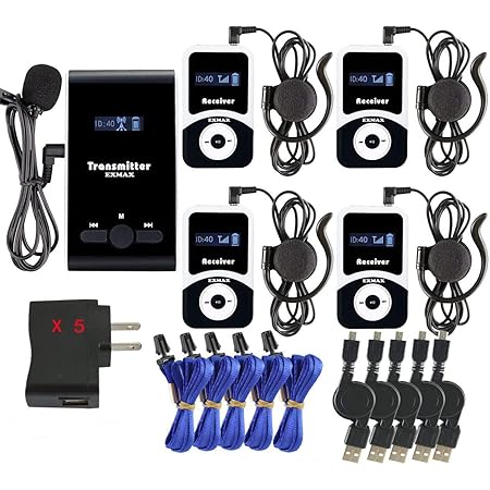 Amazon.com: EXMAX EX-100R EX-100 Receiver for Wireless Tour Guide ...