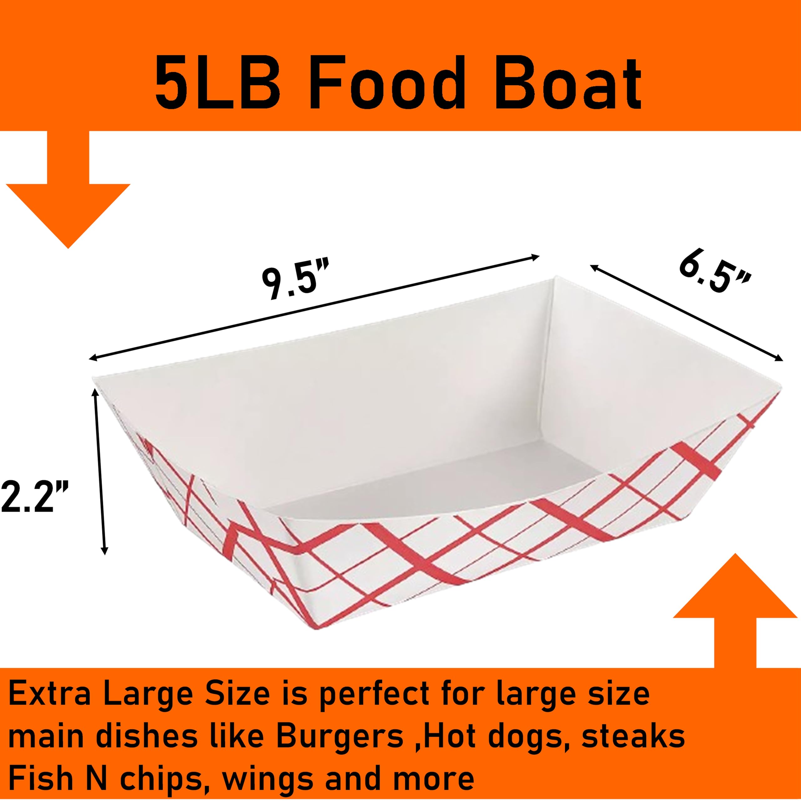 Snapklik.com : Mr Miracle Paper Food Trays, Red & White Checkered Paper ...