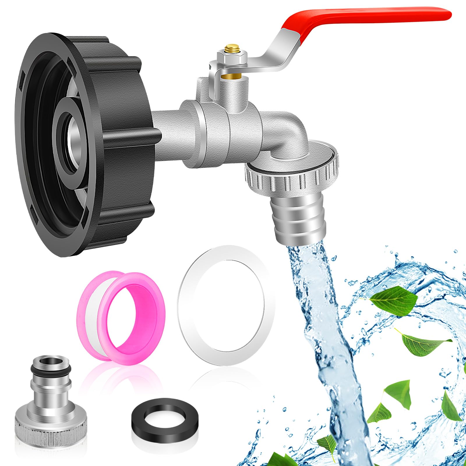 1/2 IBC Tank Adapter IBC Tank Valve,Leakproof Detachable IBC Tote Tank ...