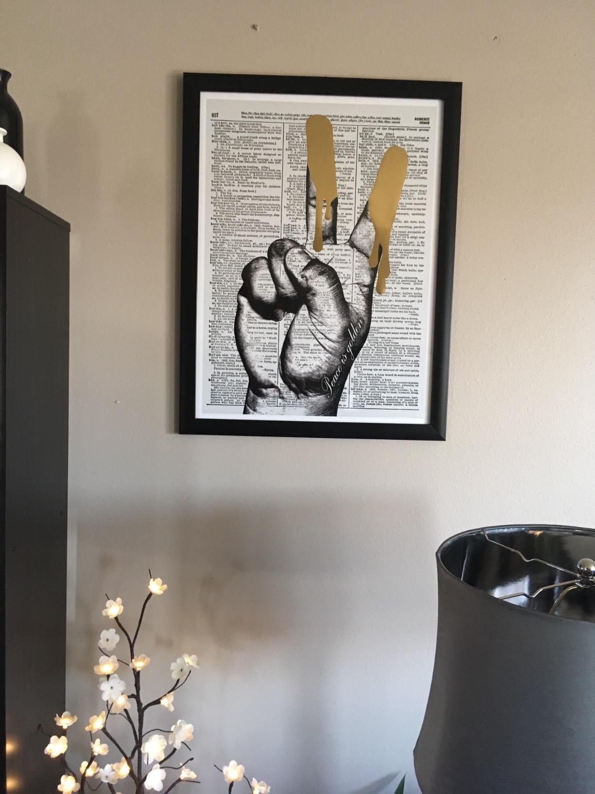 Amazon.com: Amazon Brand – Rivet Metallic Peace Sign Vintage Dictionary ...