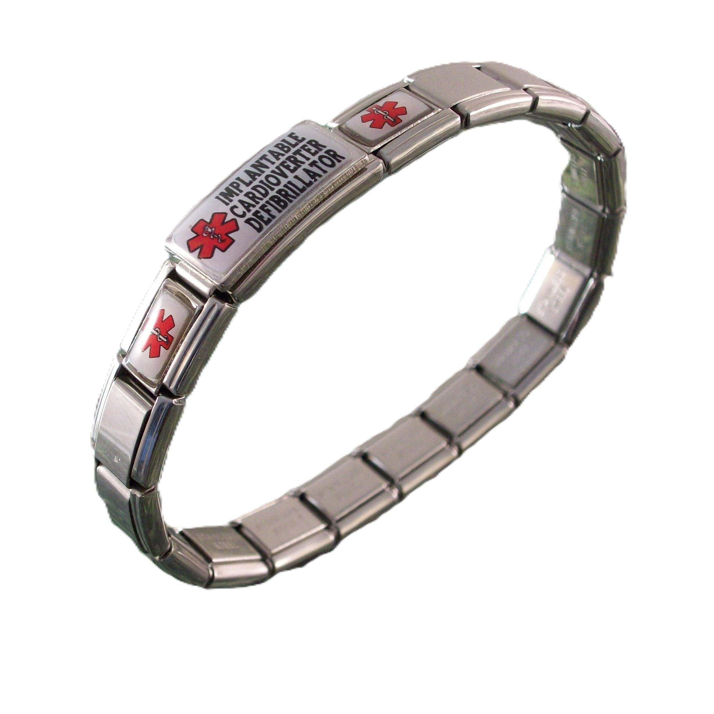 Implantable Cardiover Defibrillator Medical Bracelet Italian Charm ...