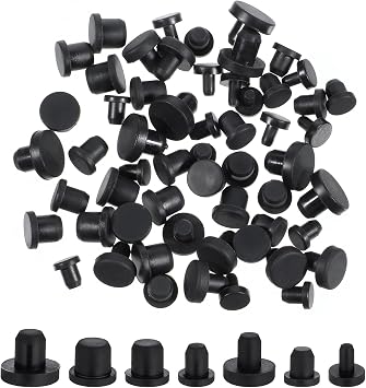 BOHUIZ 70 Pcs Silicone Rubber Hole Plug, 7 Sizes Silicone Plug Cap ...