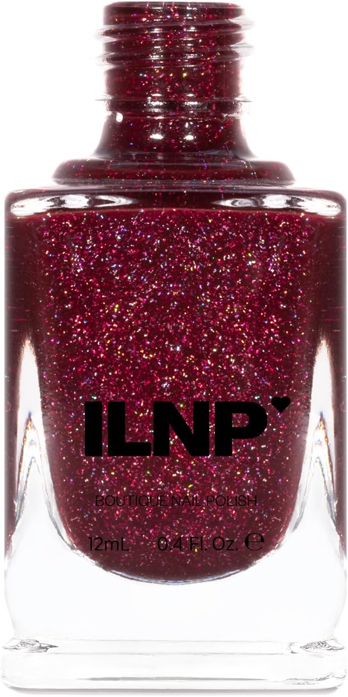 Amazon.com : ILNP Merlot - Merlot Red Holographic Jelly Nail Polish ...