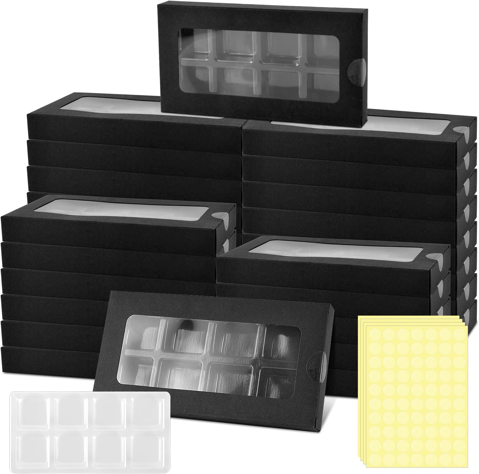 Amazon.com: 50 Pcs Heart Wax Melts Molds Plastic Wax Melt Containers 6 ...