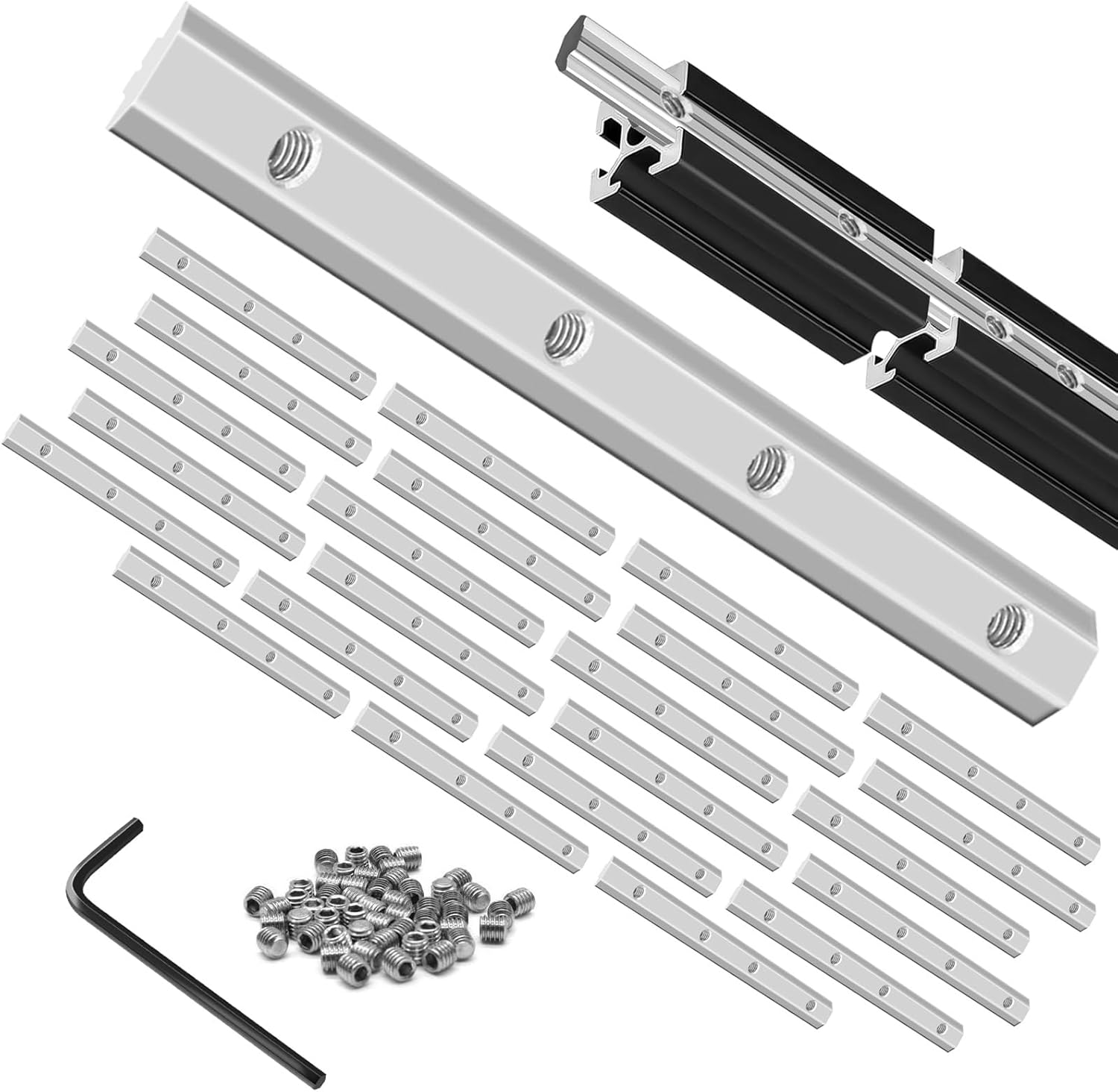 Amazon.com: Seekliny 12pcs 3030 Extrusion Straight Connector Joining ...