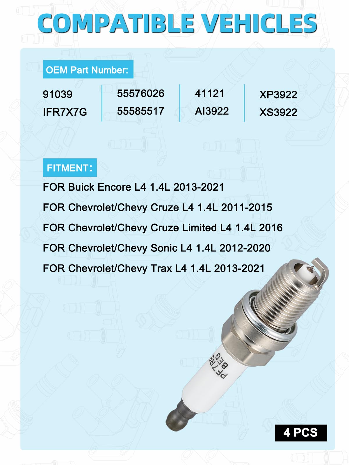 2014 Chevy Sonic Spark Plugsnull