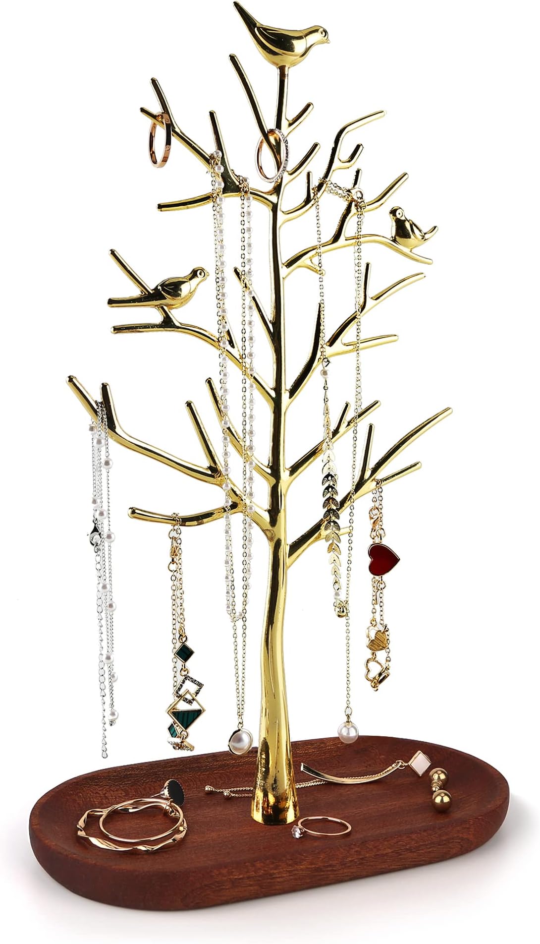Amazon.com: MORE&LESS Branch Jewelry Rack with metal tray,Luxury color ...