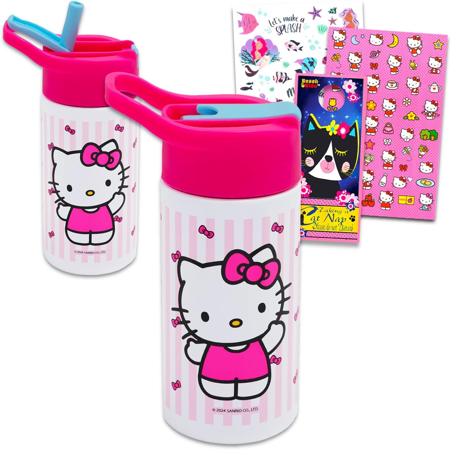 Amazon.com: Silver Buffalo Hello Kitty Icons 32oz Twist Spout Plastic ...