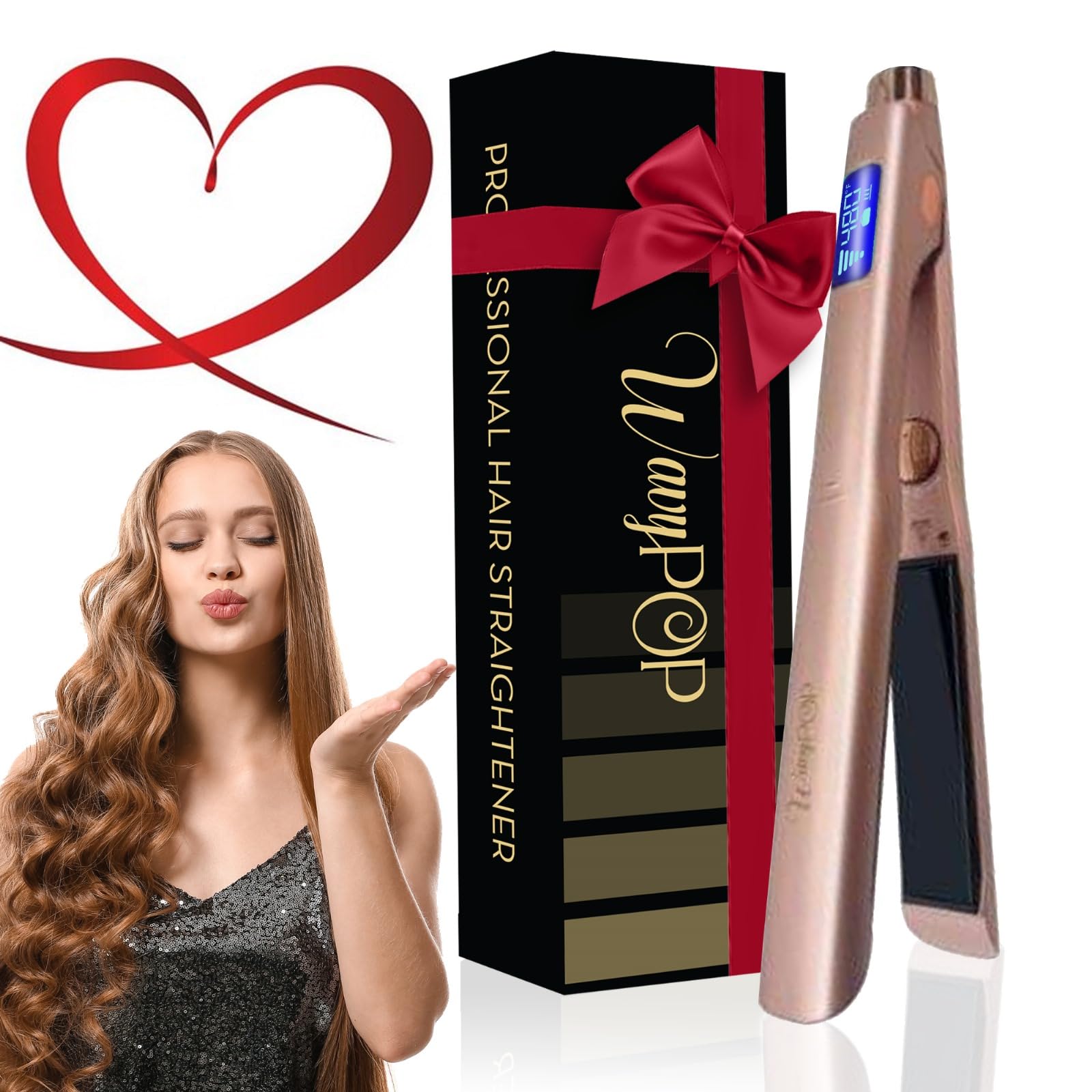 Amazon.com : Wavy POP PRO 2 in 1 Titanium Flat Iron Hair Straightener ...