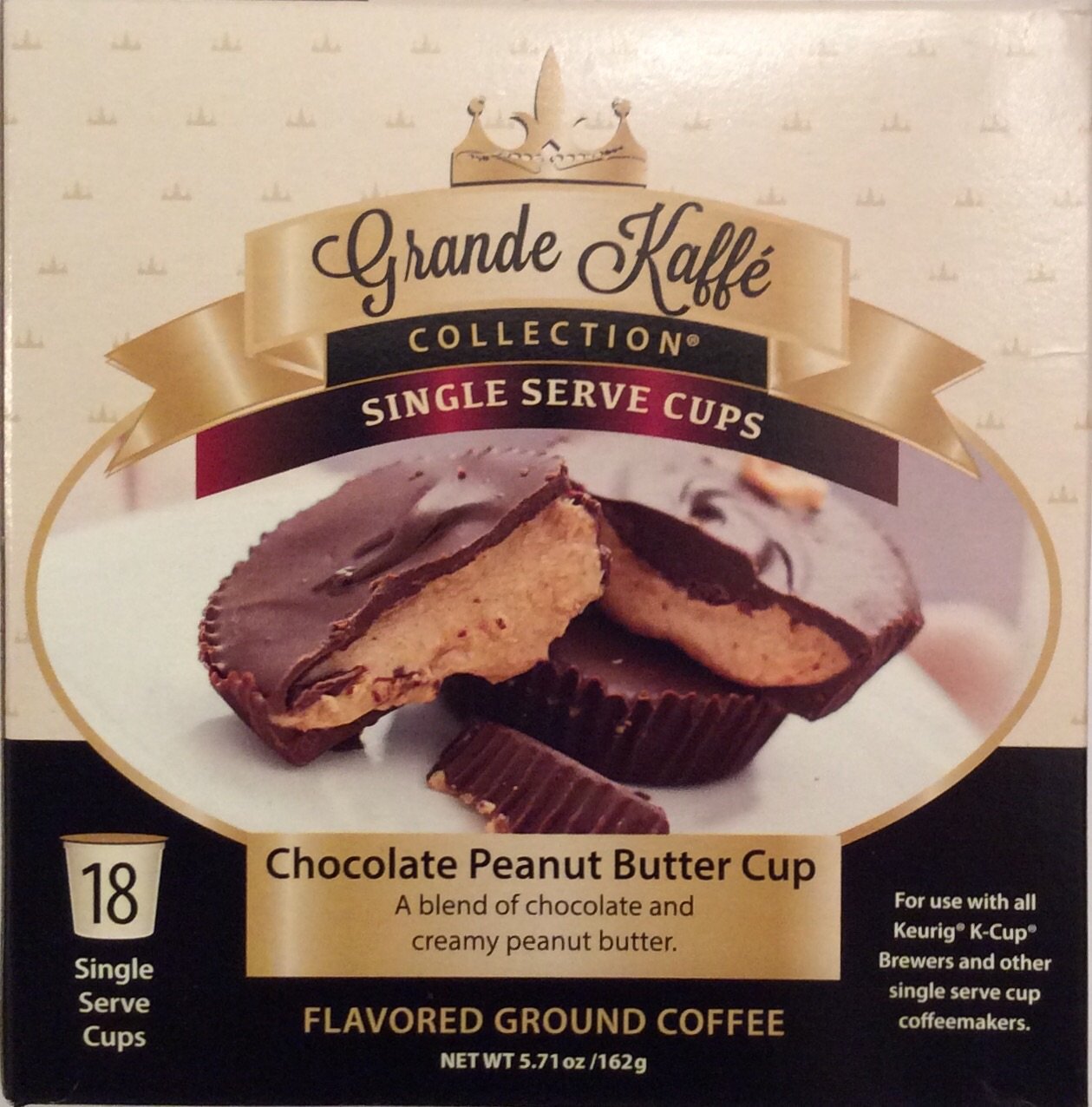Amazon.com: Grande Kaffe Chocolate Peanut Butter Cup, 5.71 oz (18 Cups ...