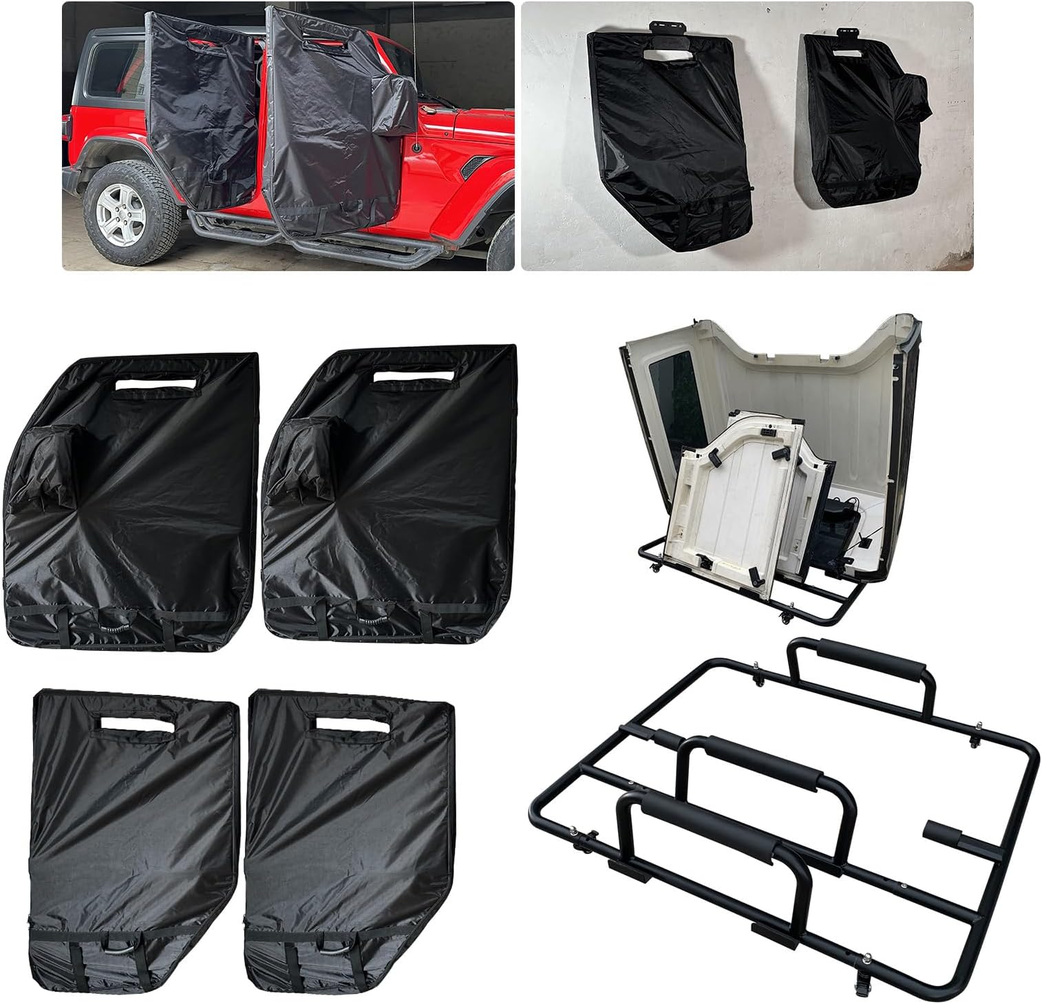 Amazon.com: SUNPIE Hardtop Carrier Freedom Panel Storage Rack and Door ...