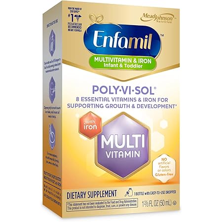 Amazon.com: Enfamil Poly-Vi-Sol Multivitamin Supplement Drops with Iron ...