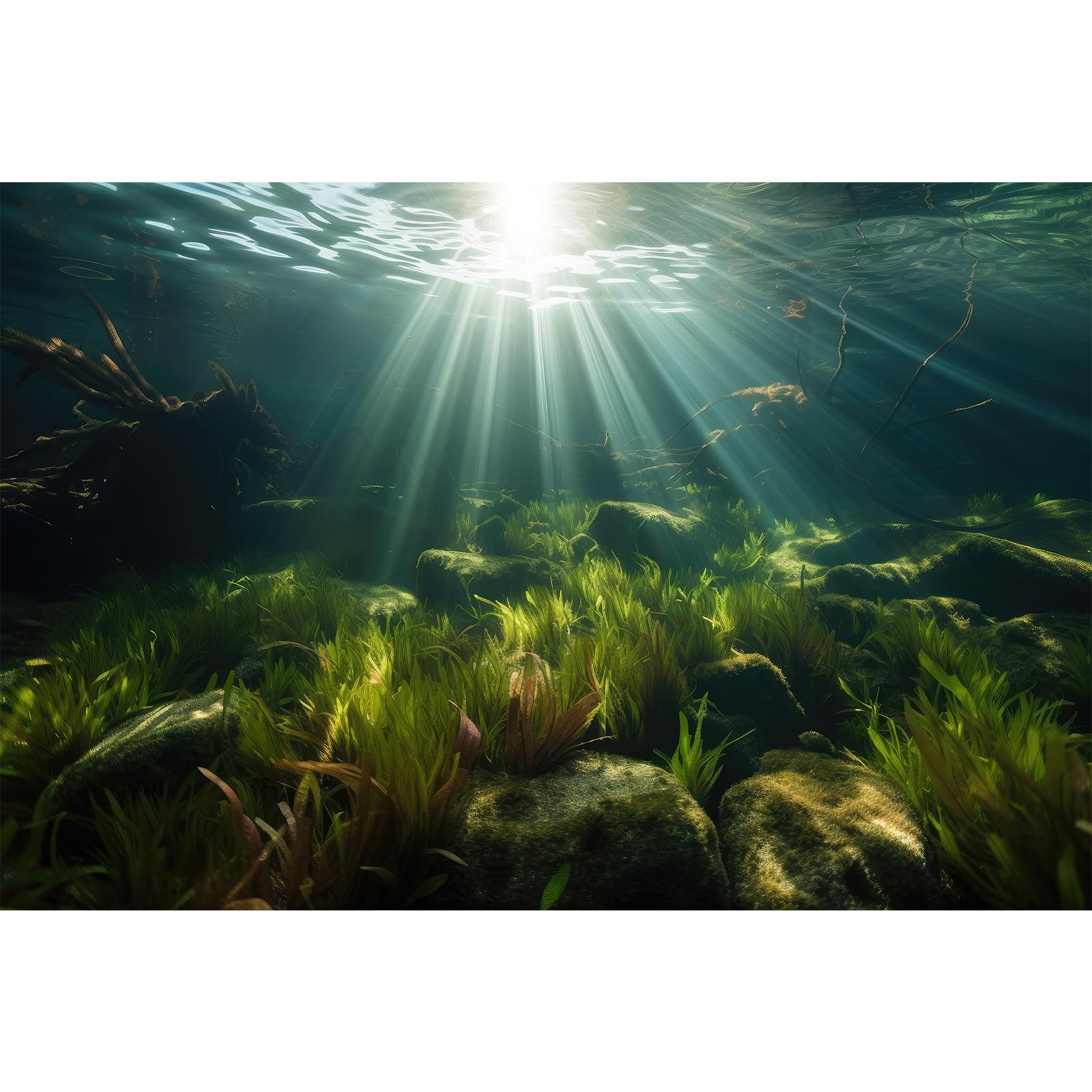 Amazon.com : Riivvdise Ocean Floor Fish Tank Background Underwater ...