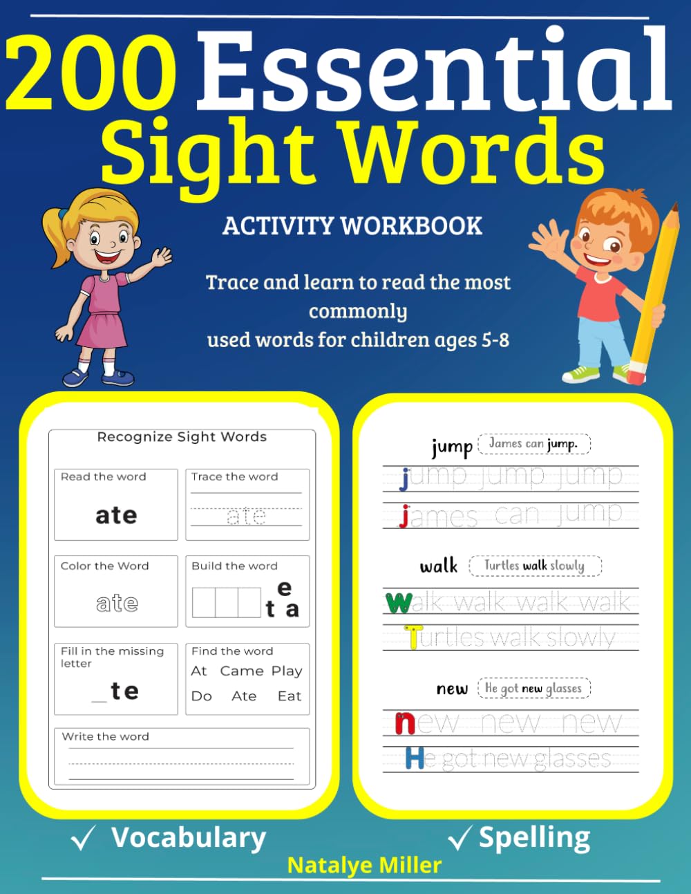 200 Essential Sight Words Activity Workbook: Trace and Learn to Read ...