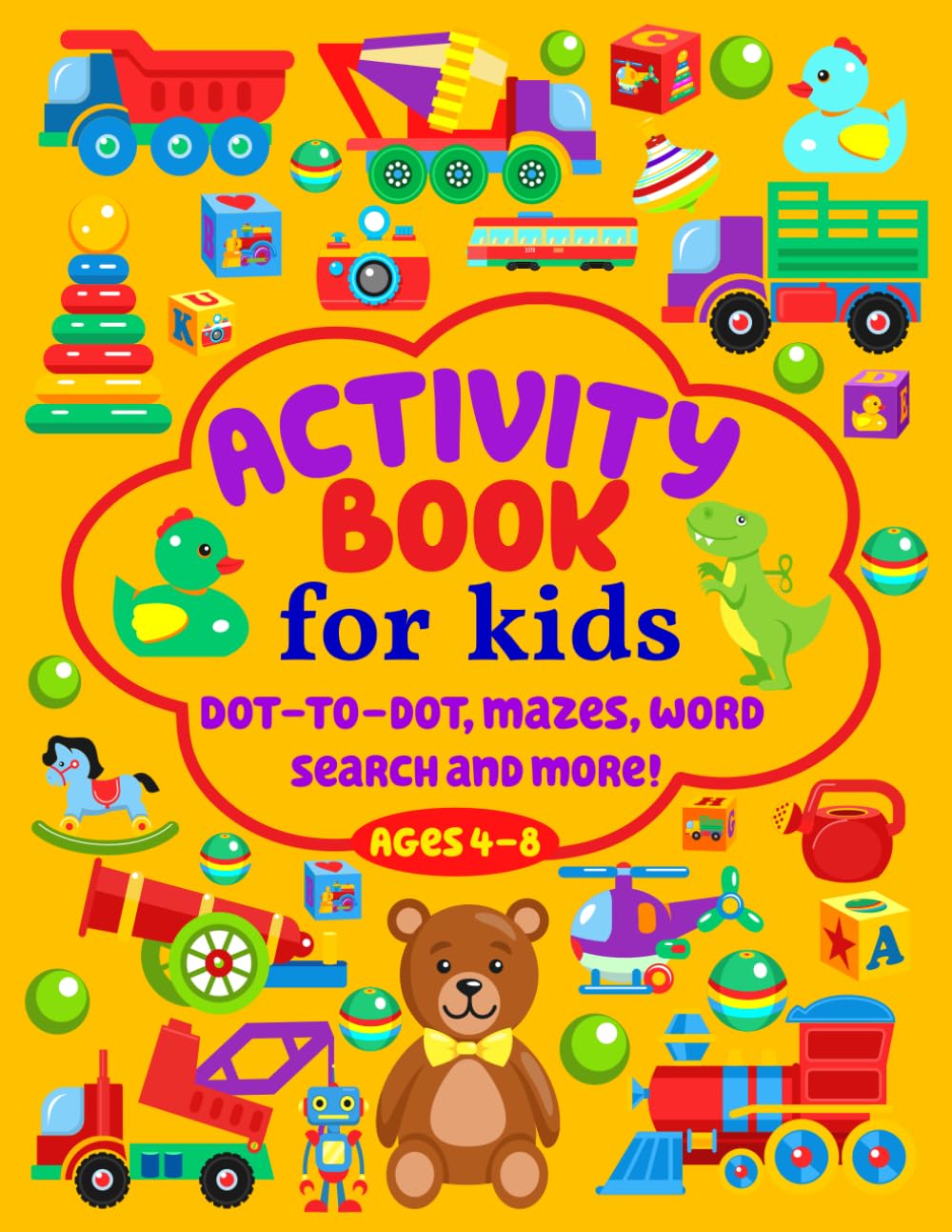Activity Book for Kids Ages 4-8: Fun Activities Featuring Word ...