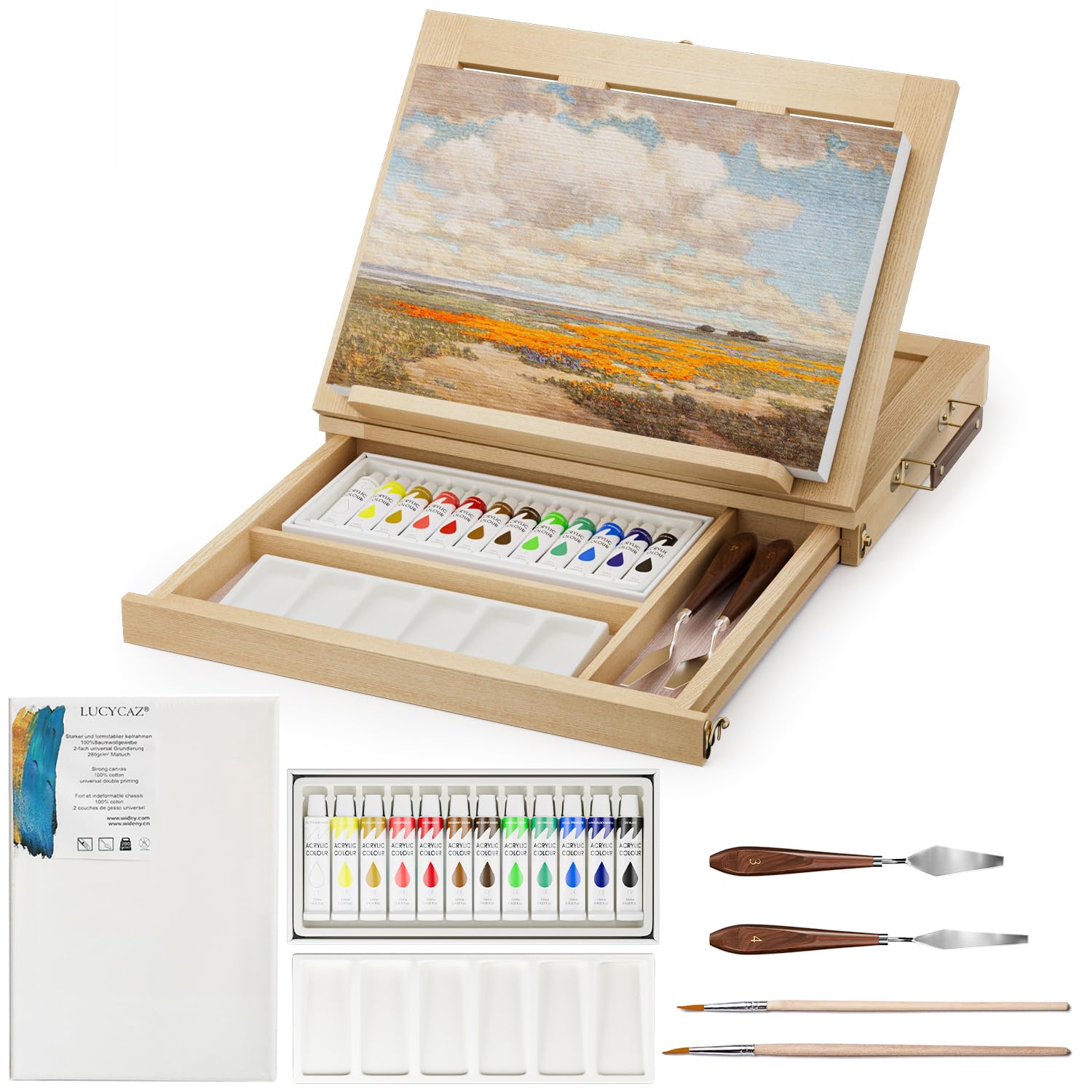 Snapklik.com : LUCYCAZ Art Easel For Painting, Tabletop Painting Easel ...