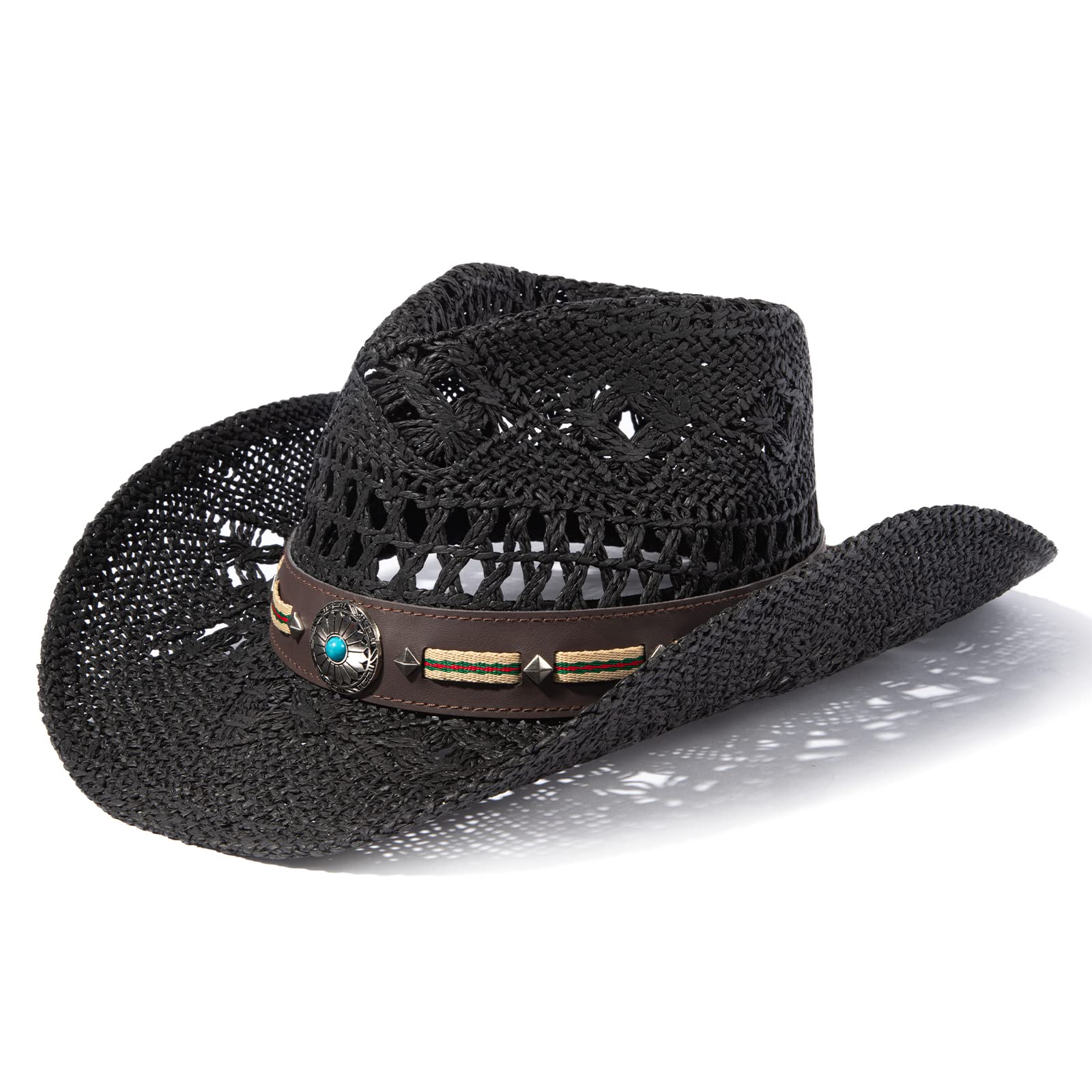 Snapklik.com : Black Cowboy Hat For Women Western Hats For Men ...