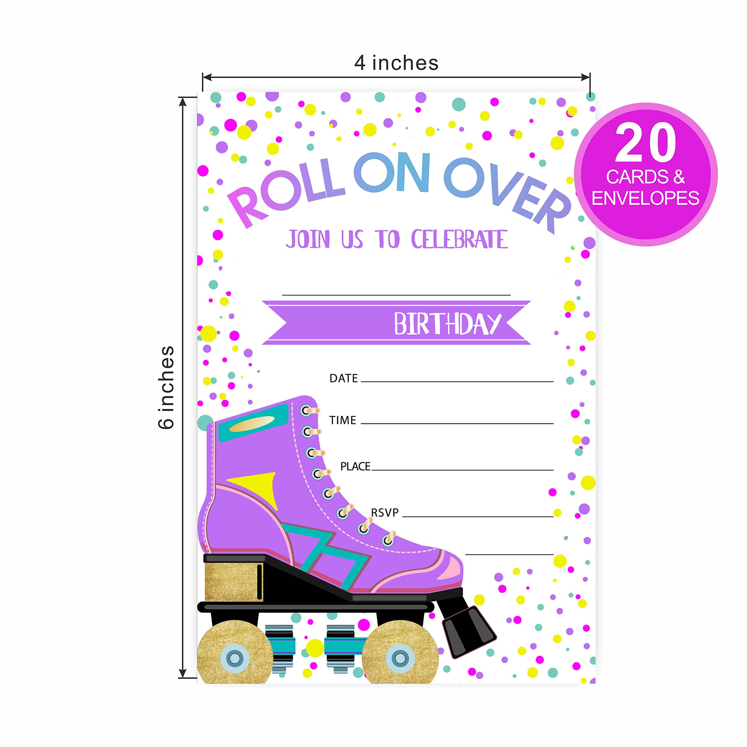 Roller Skating Birthday Invitations Printable