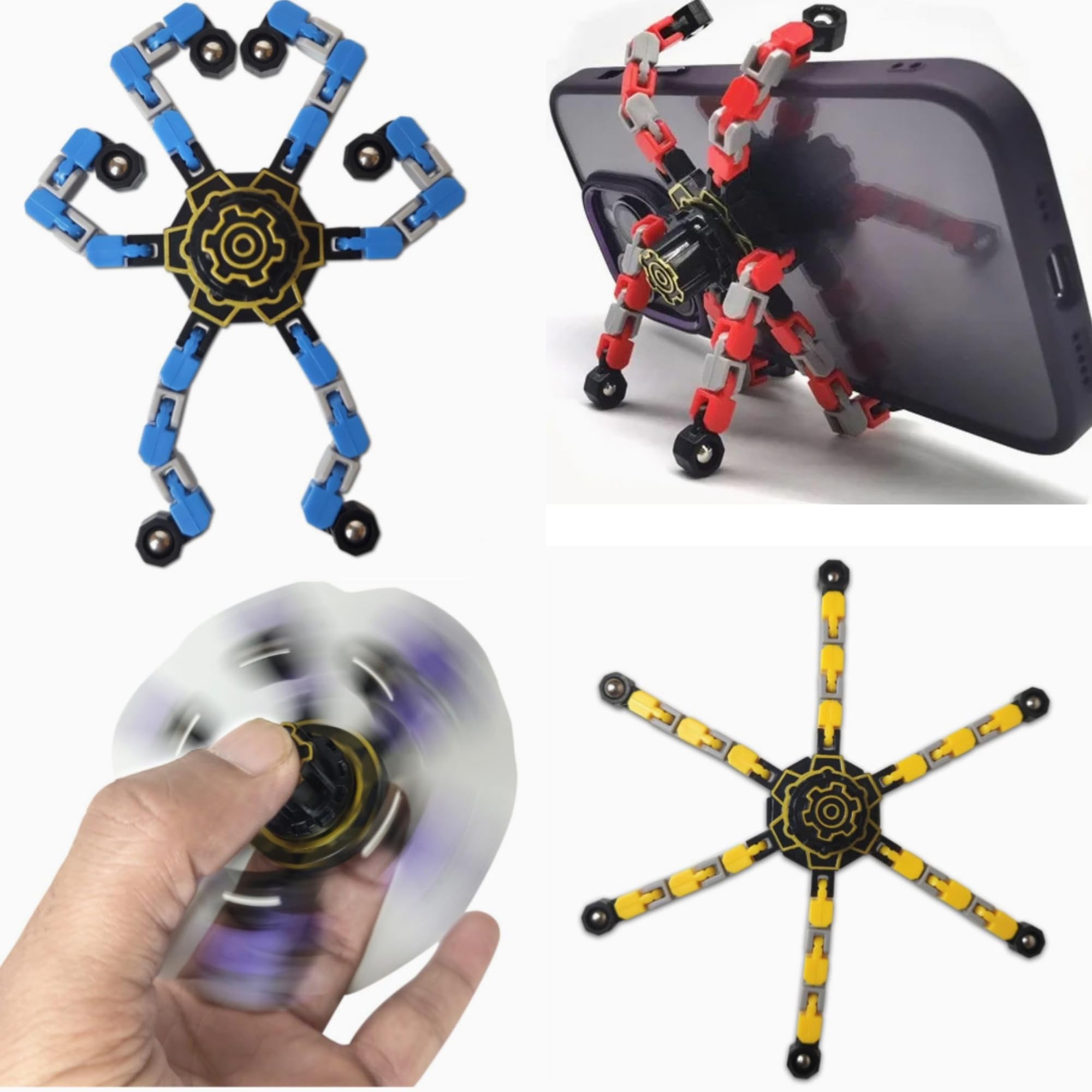 Amazon.com: FIDGETVIBE 4-Pack Set - Transformable Fidget Spinners for ...