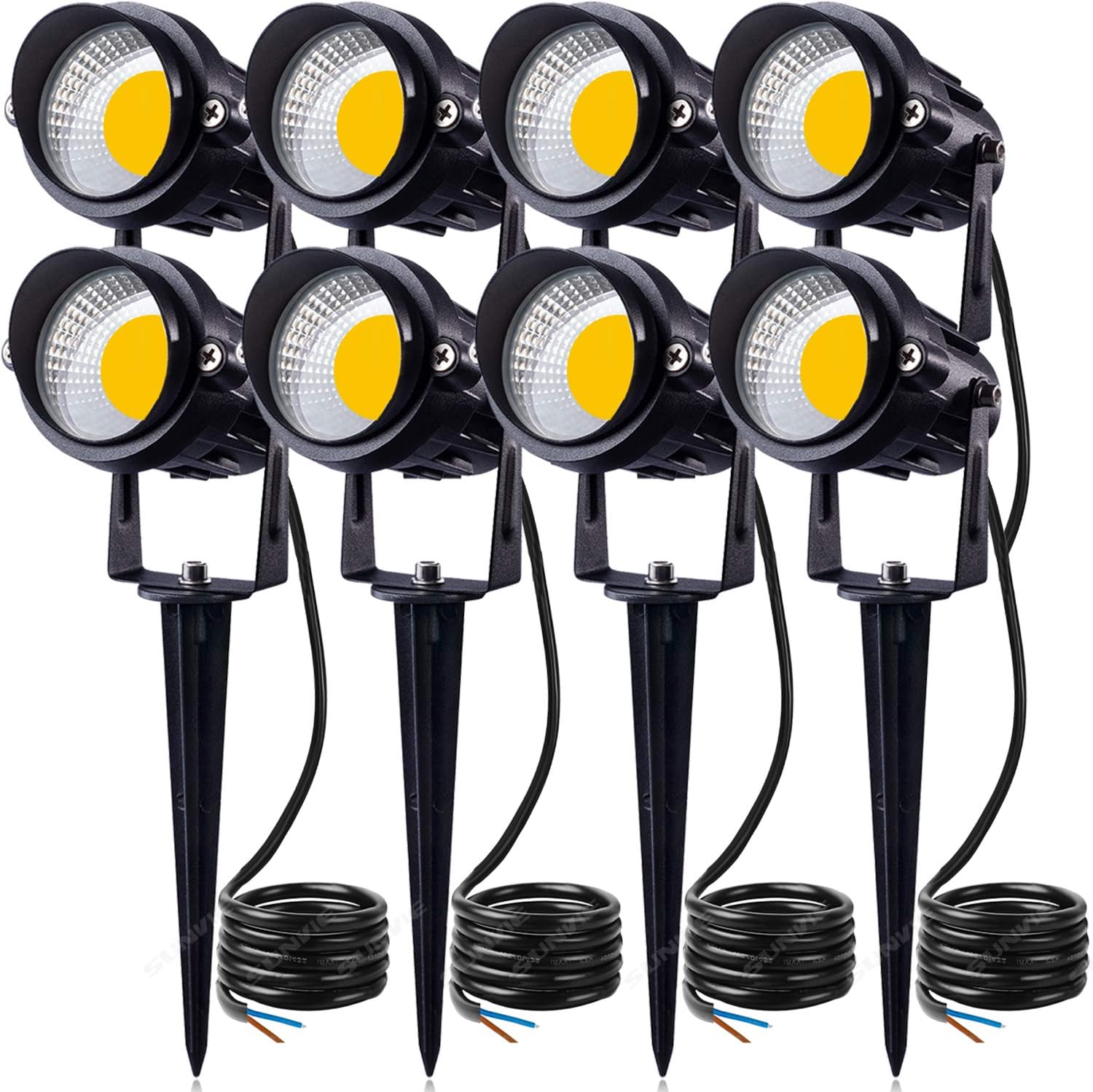 Amazon.com : SUNVIE 12W LED Landscape Lights Low Voltage (AC/DC 12V ...