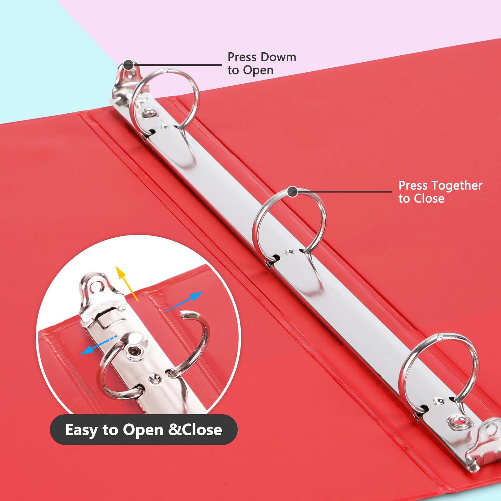 Snapklik.com : ViVin 1 Inch Round Ring View Binder For Durability ...