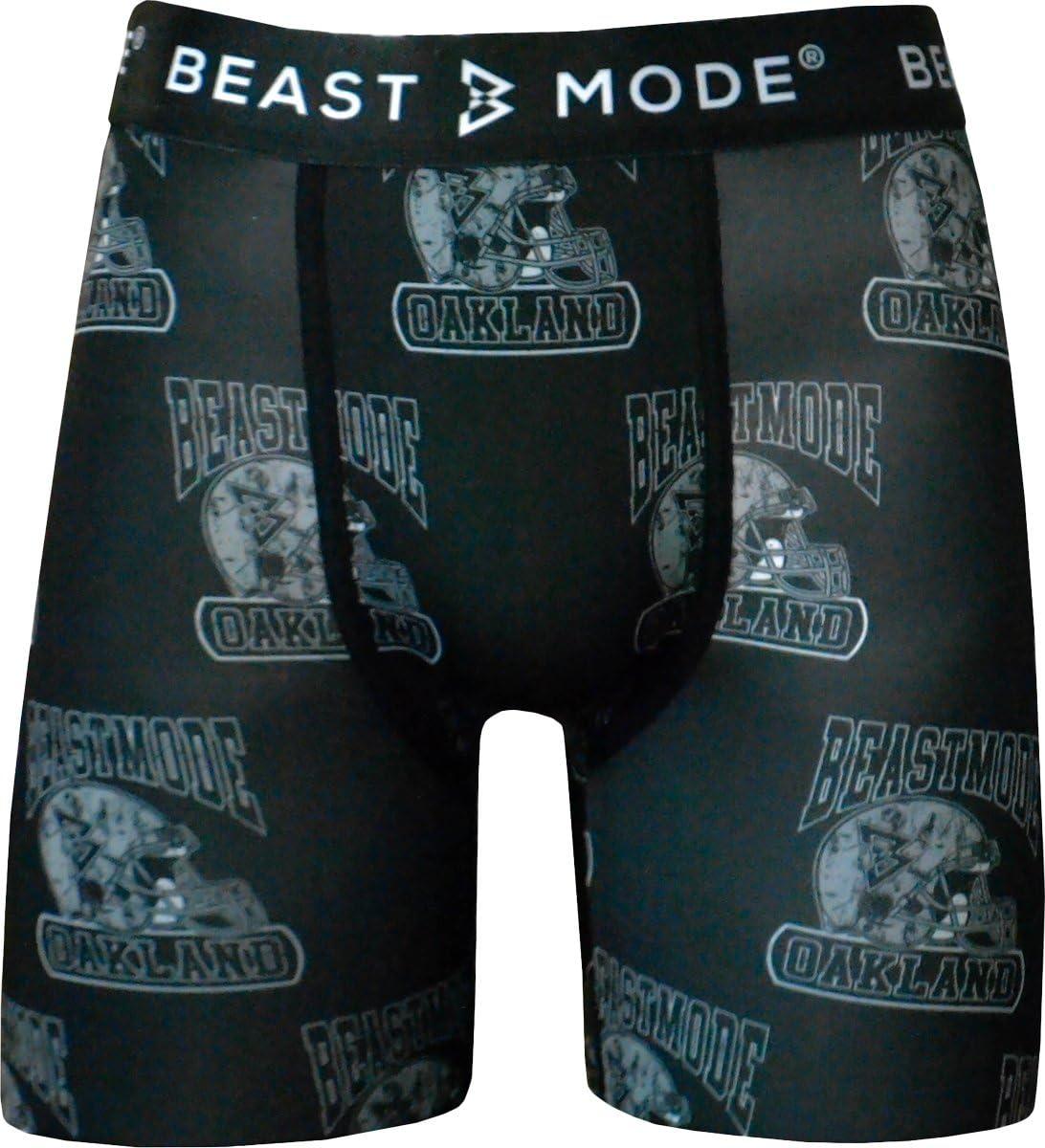 PSD Men's Beast Mode Oakland Boxers Underwear,Small,Black at Amazon Men ...