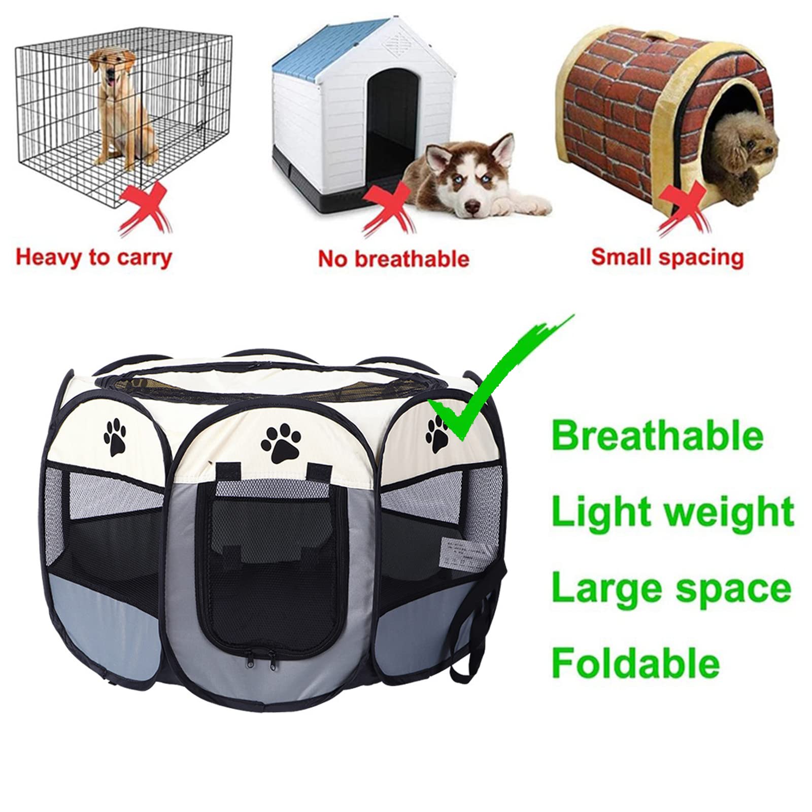 Canvas Dog Crates Octagon
