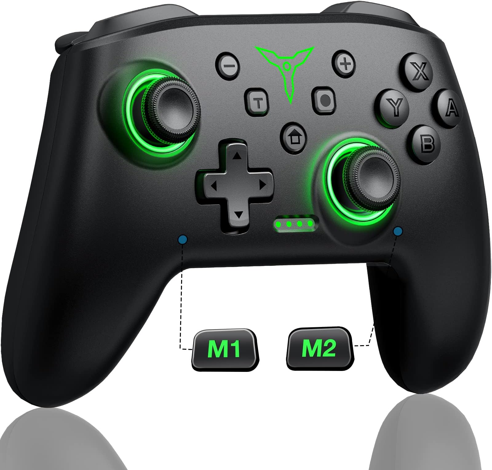 RALAN Kabelloser Game-Controller mit LED-Beleuchtung, kompatibel mit ...