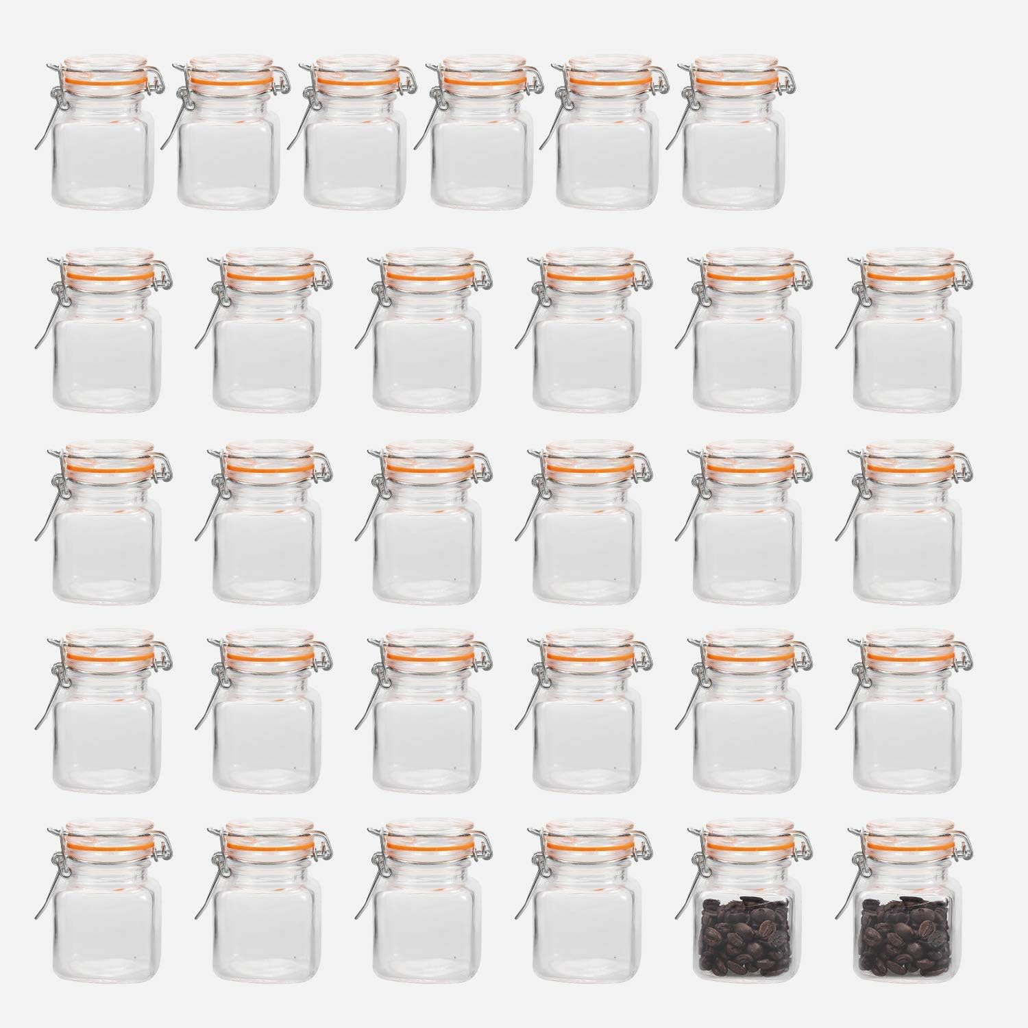 Amazon.com: SKOCHE Spice Jars 20 Pack Small 4 oz Glass Jars with ...