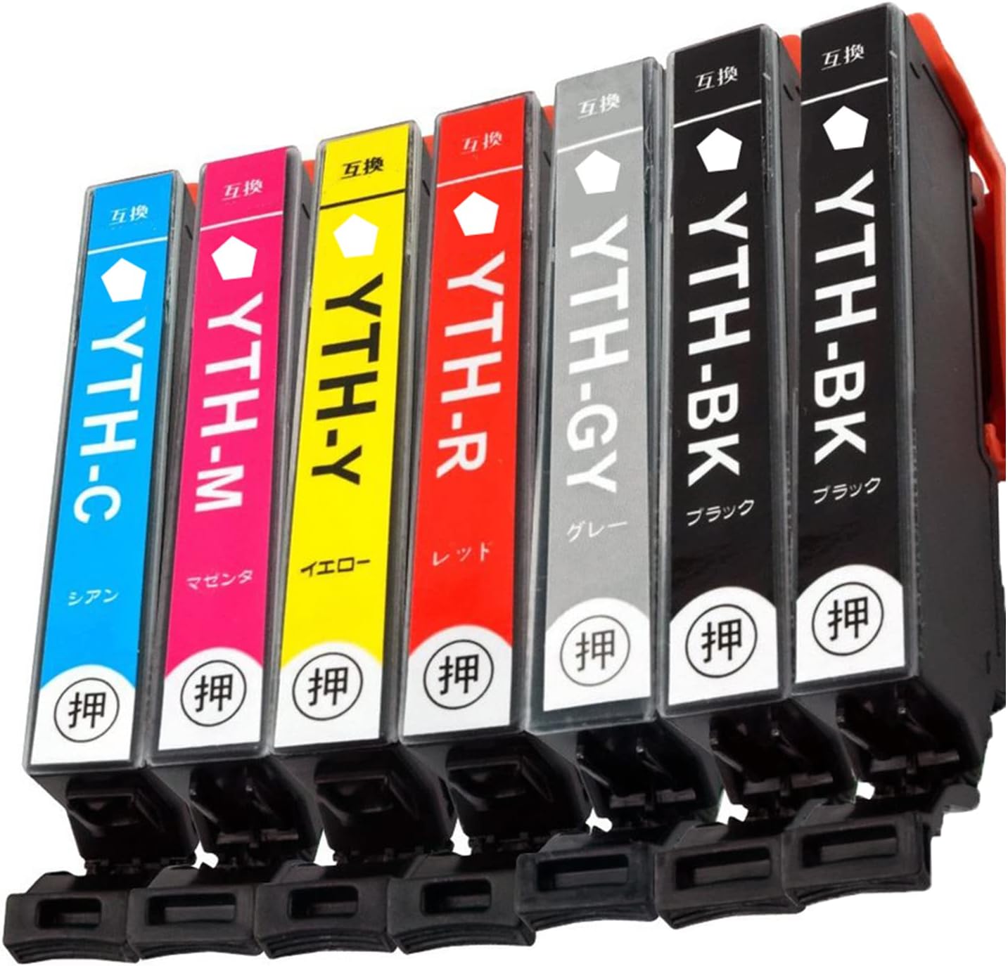 Amazon.co.jp: Epson用 エプソン用 EP-10VA EP-30VA用 YTH-6CL YTH互換インクカートリッジ (2BK/C/M/Y/R/GY) 増量版 7本セット 残量 ...