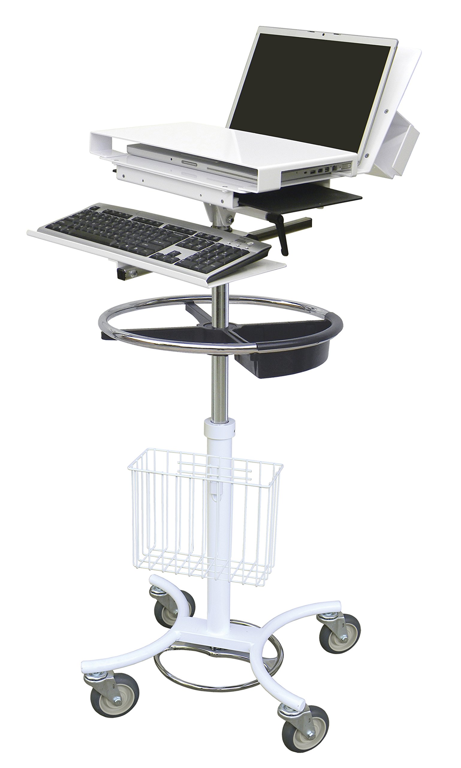 Amazon.com: Omnimed Laptop Security Stand with E-Lock Med Drawer ...