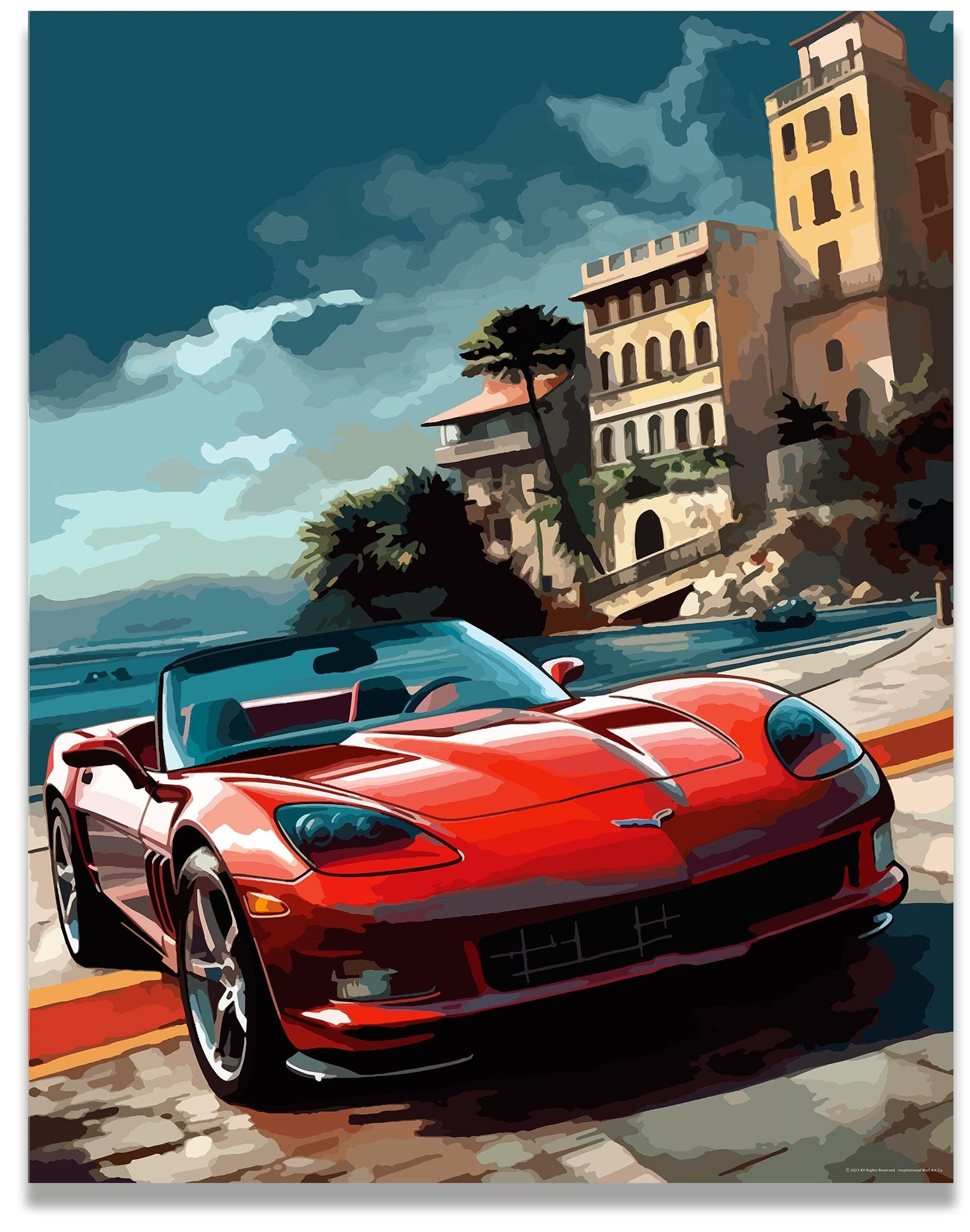 Amazon.com: Inspirational Wall Art Co. - Rev | 2006 Corvette C6 Poster ...