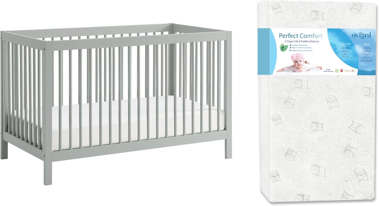 Amazon.com : Oxford Baby 2 PC Nursery Set Essentials Island Full Size 4 ...