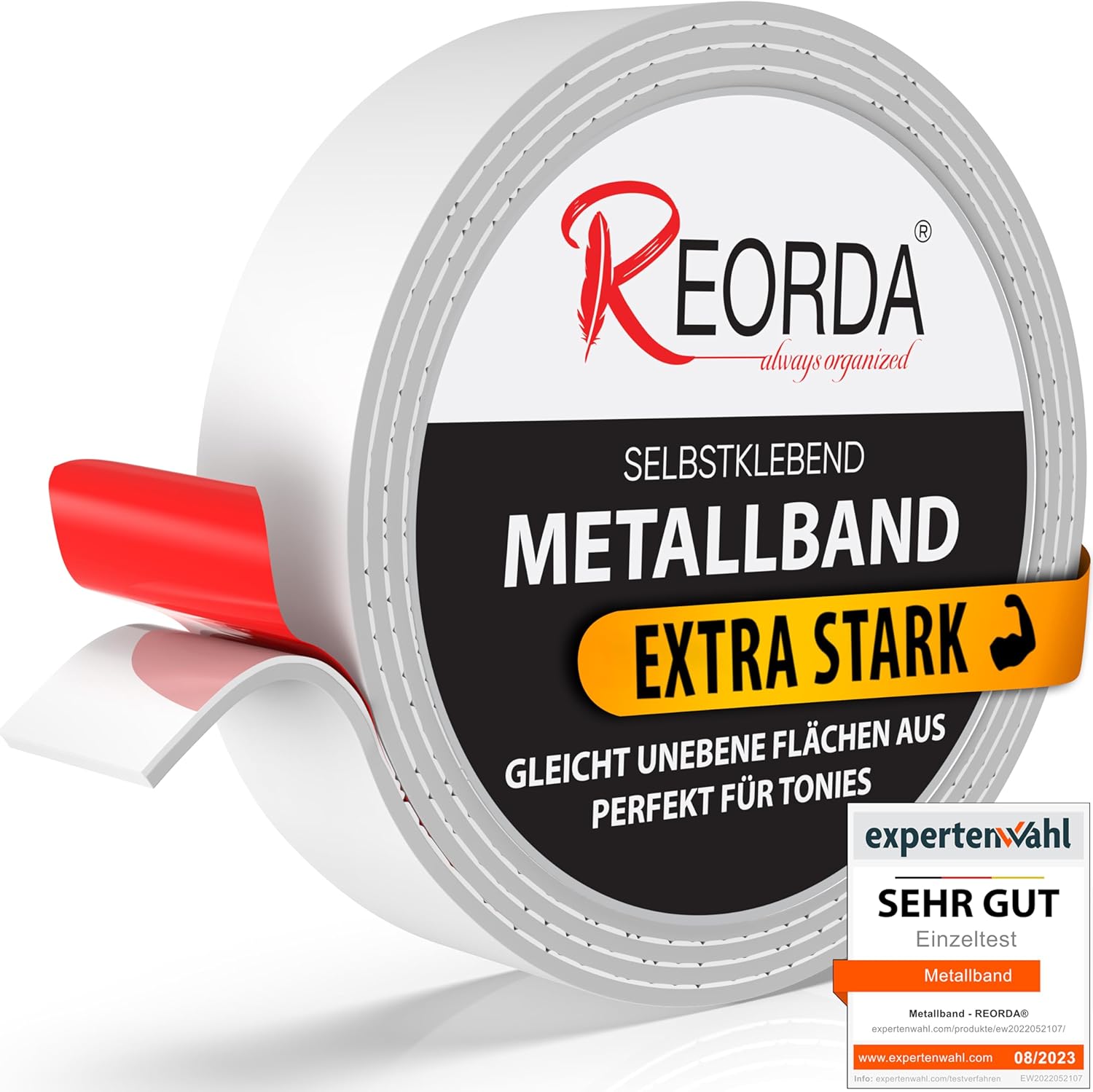 REORDA® Metallband selbstklebend Weiß - Ideal für Tonies®-Figuren ...