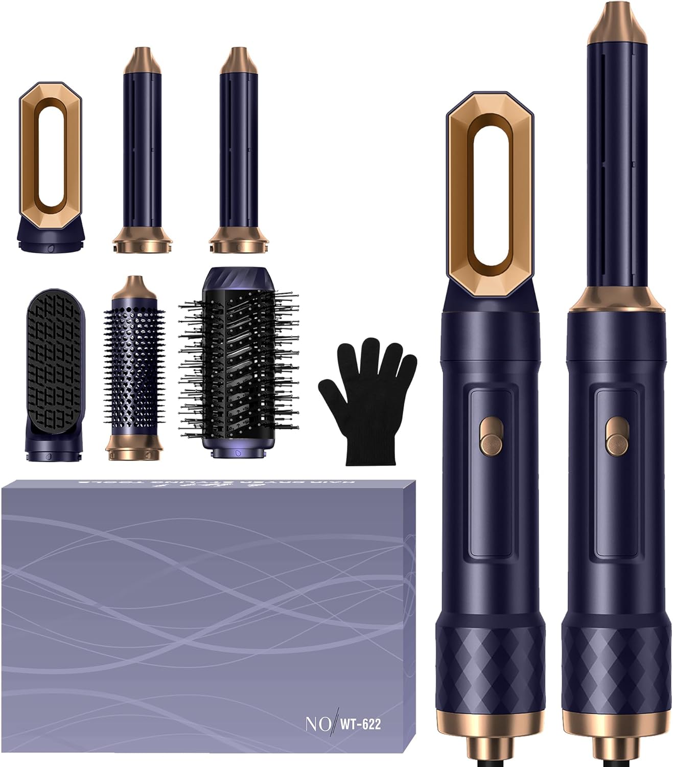 Airbrush 6 in 1 Hair Stylers, Magic Styler Air Styler Set with Curl ...