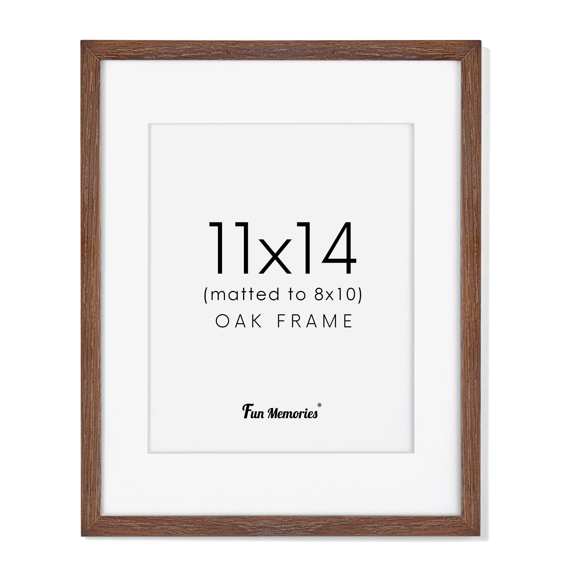 Amazon.com - Oak Wood 11"x14" Picture Frame, 11x14 Photo Frame for Wall ...