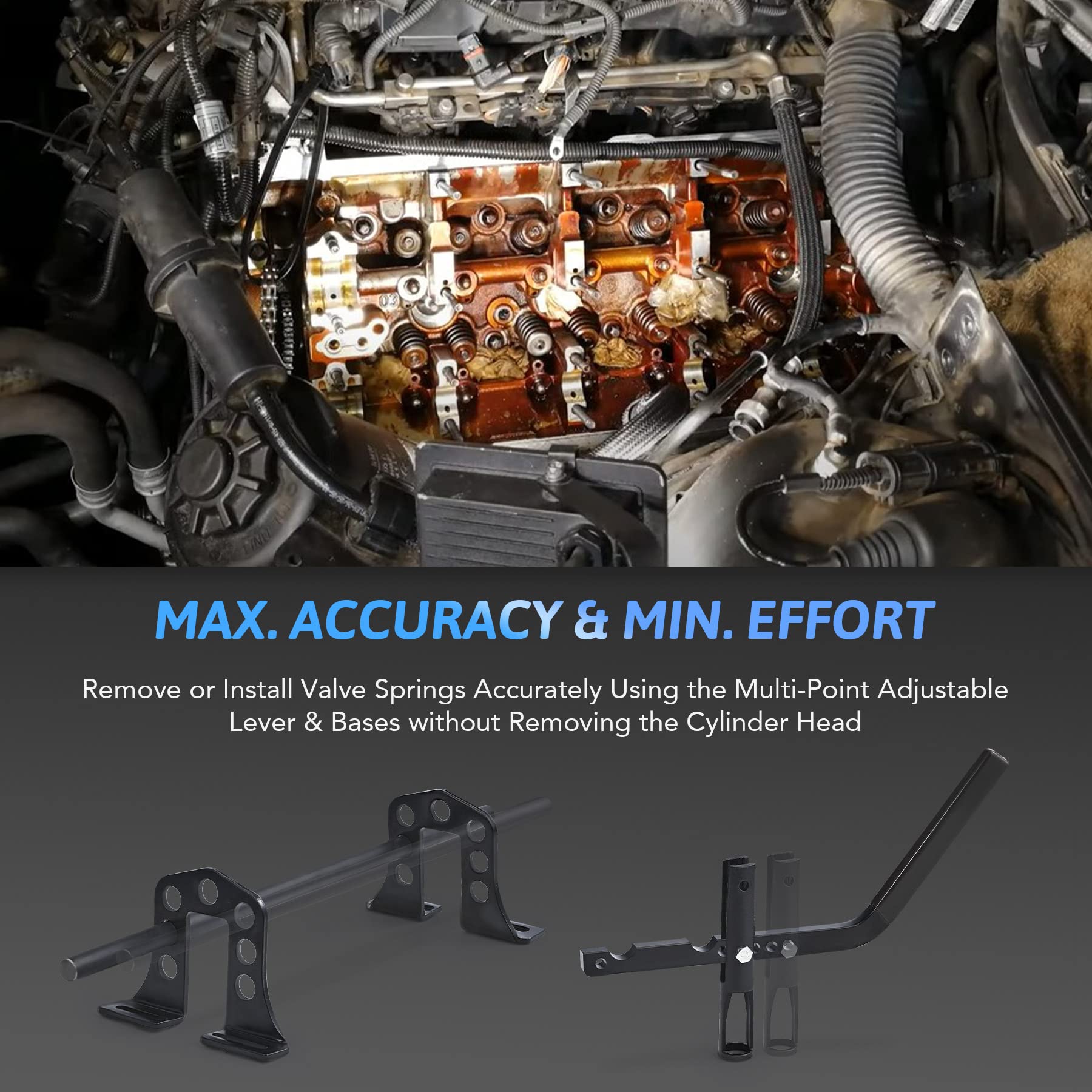 Snapklik.com : Valve Spring Compressor, Universal Overhead Engine Valve ...