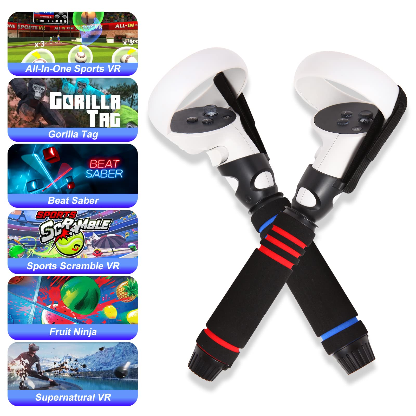 Snapklik.com : OOAVR VR Game Handle Attachments For Oculus/Meta Quest 2 ...