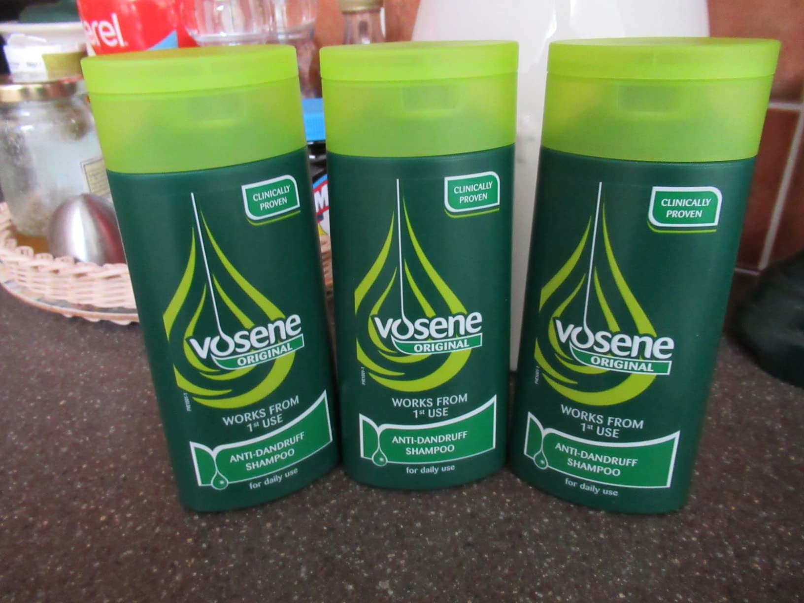 Vosene Medicated Original Dandruff Prevention Shampoo 200ml x 3 Packs ...